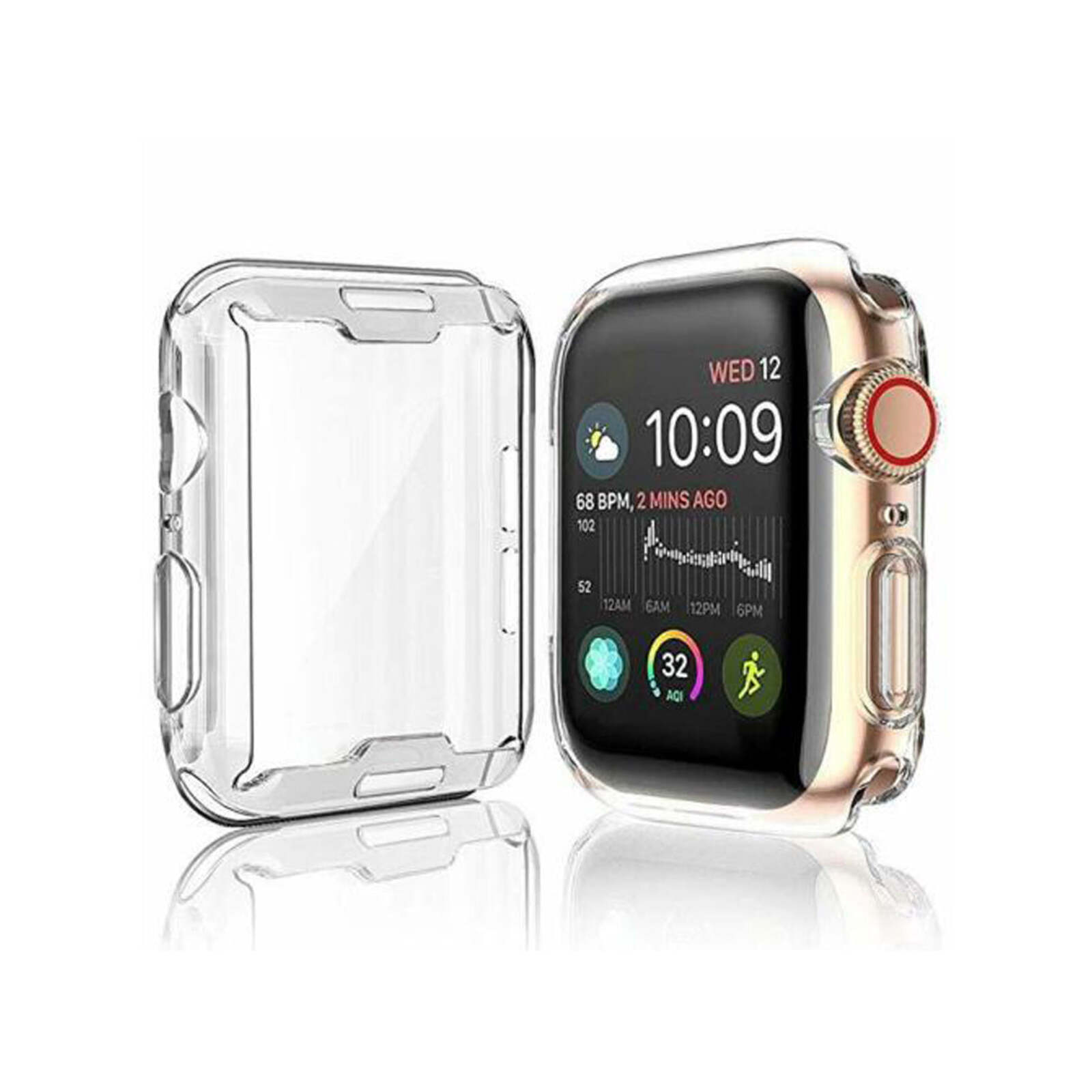 Full Cover iWatch Series Clear Case For Apple Watch 4/5/6/SE 40mm ...
