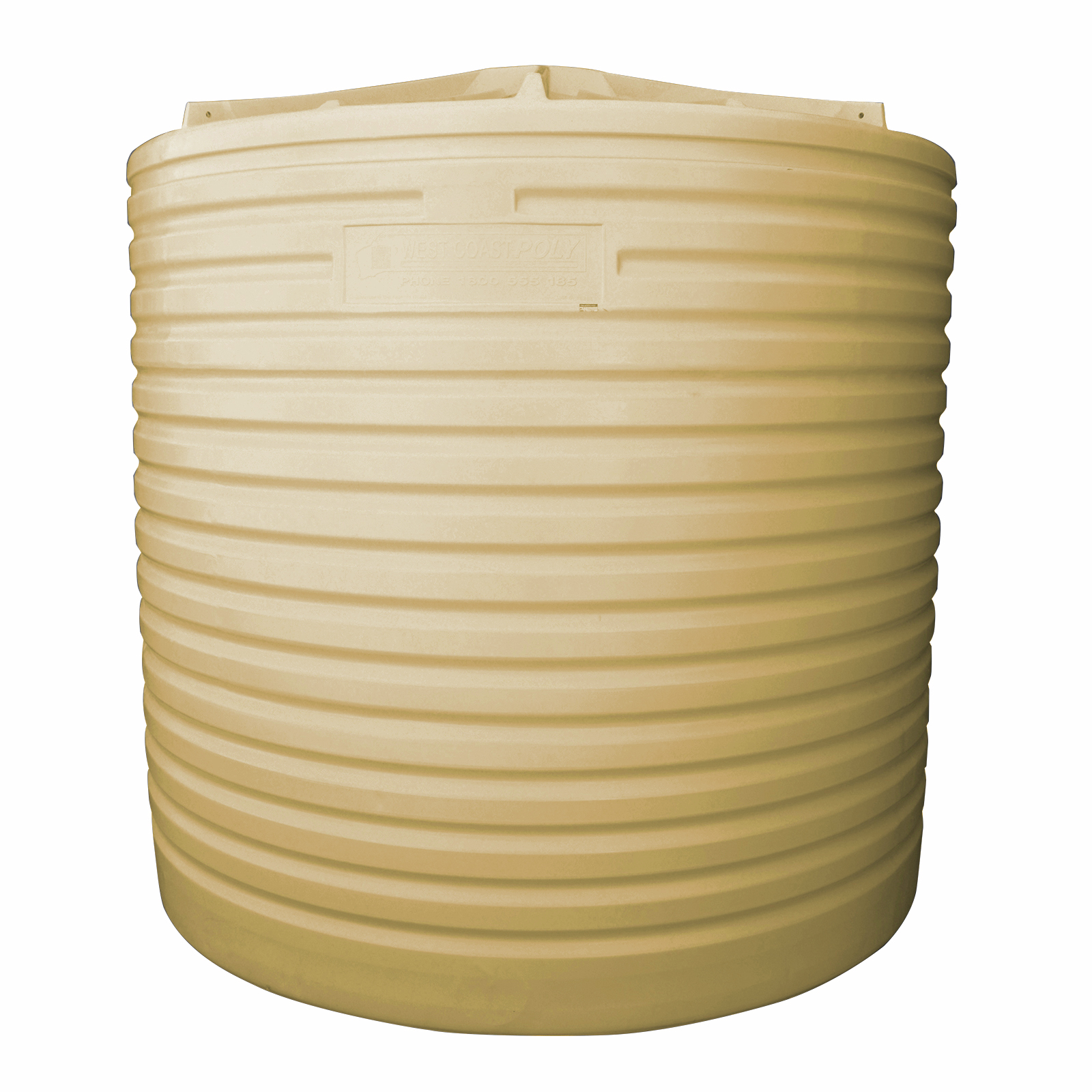 West Coast Poly 9000L Round Poly Water Tank - Wheat - Bunnings Australia