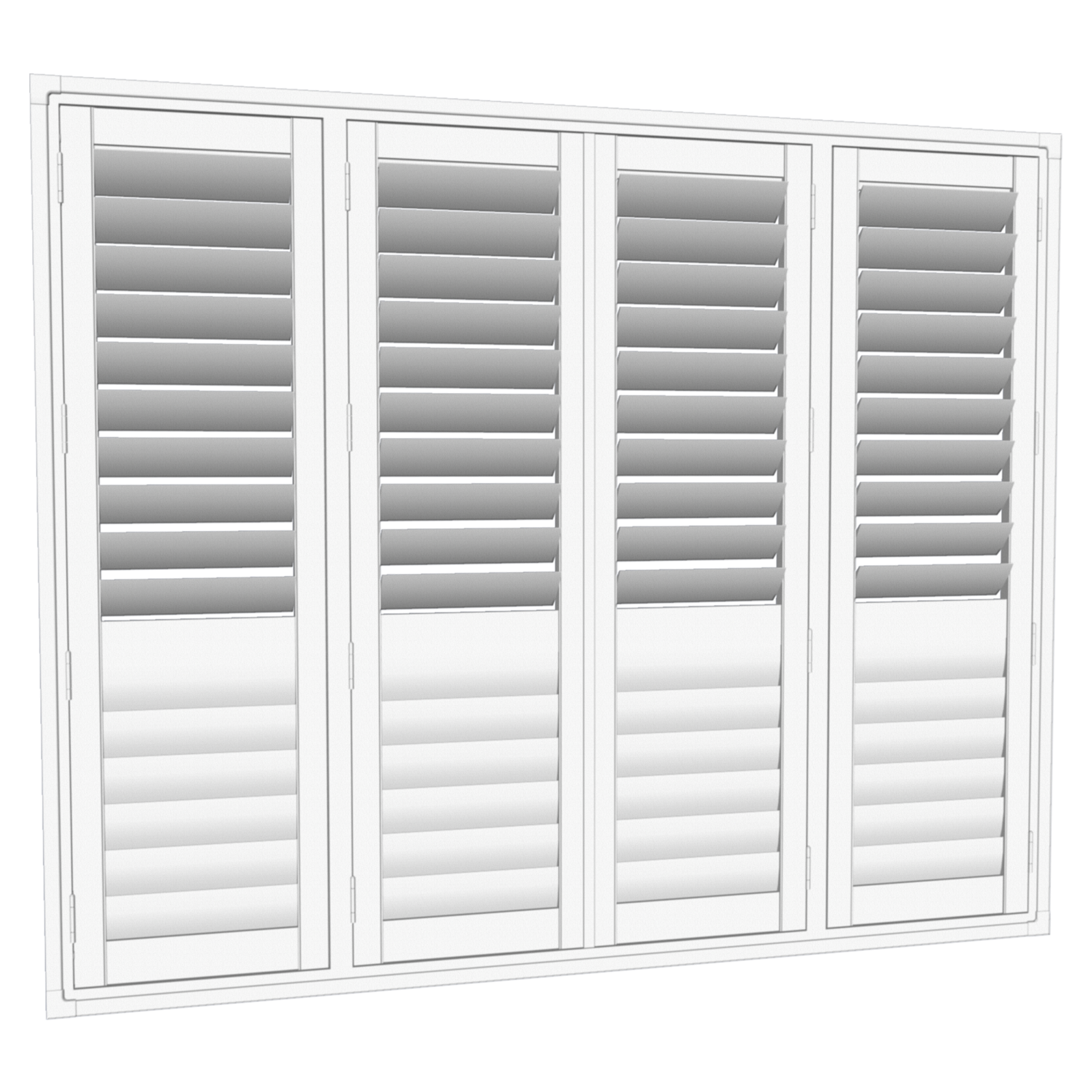 EasyAS 1810 x 1500mm White Adjustable Plantation Shutter - Bunnings Australia