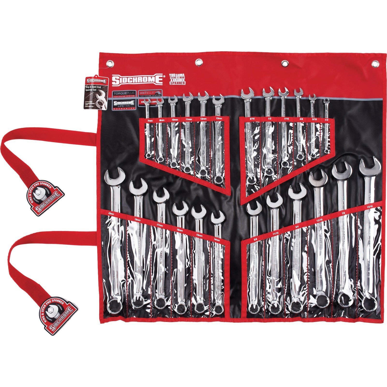 Sidchrome 24 Piece Metric & A/F Ring & Open End Spanner Set - Bunnings ... Sidchrome 24 Piece Metric & A/F Ring & Open End Spanner Set - Bunnings ...