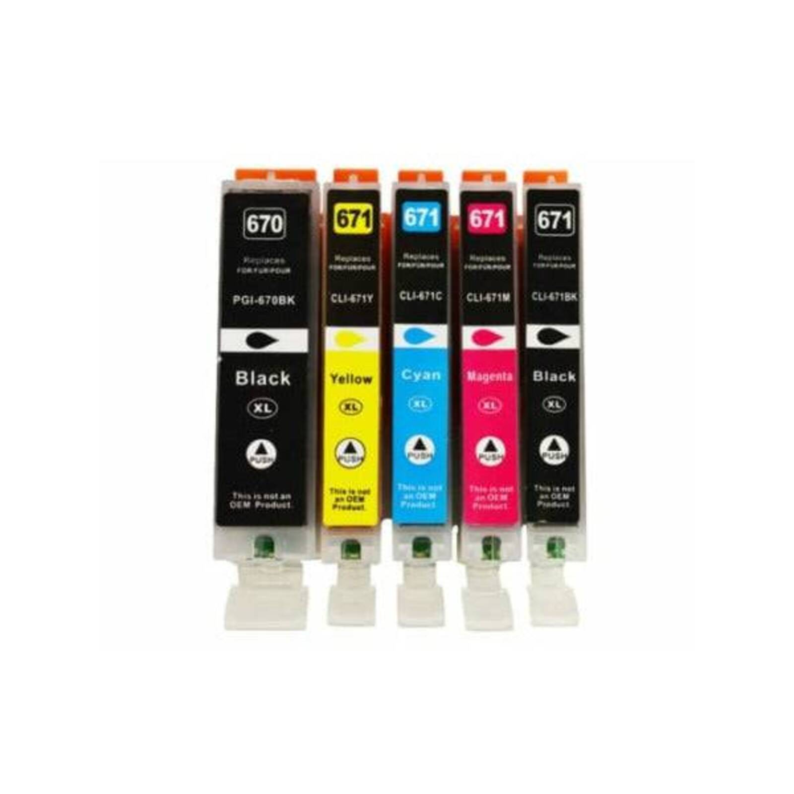 10 Pack Compatible Ink Cartridges For Canon Pixma 670XL - Bunnings ...