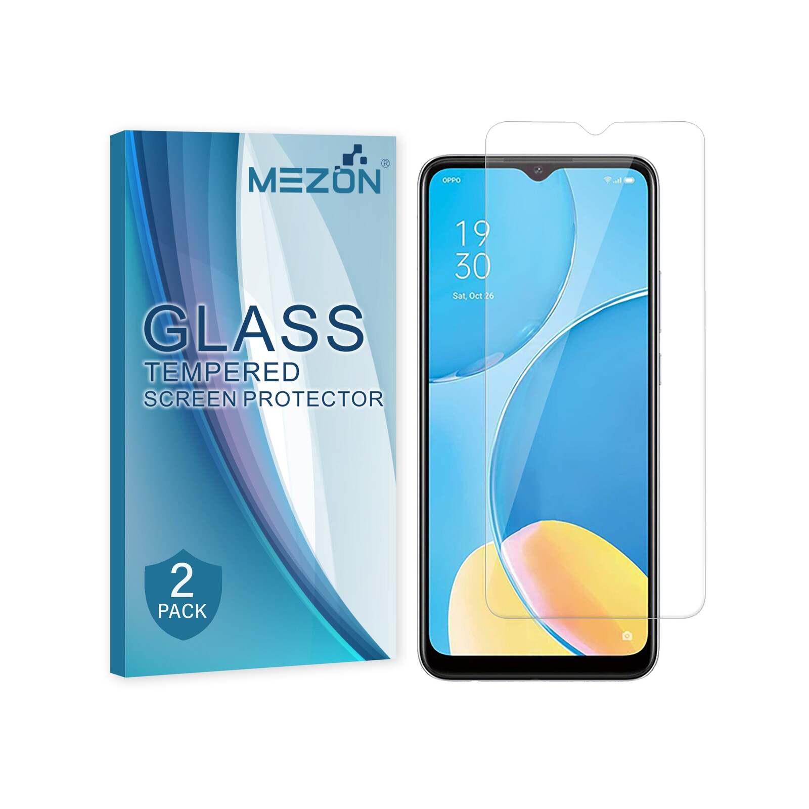 2 Pack MEZON OPPO A15 Clear Tempered Glass Screen Protectors - Bunnings ...