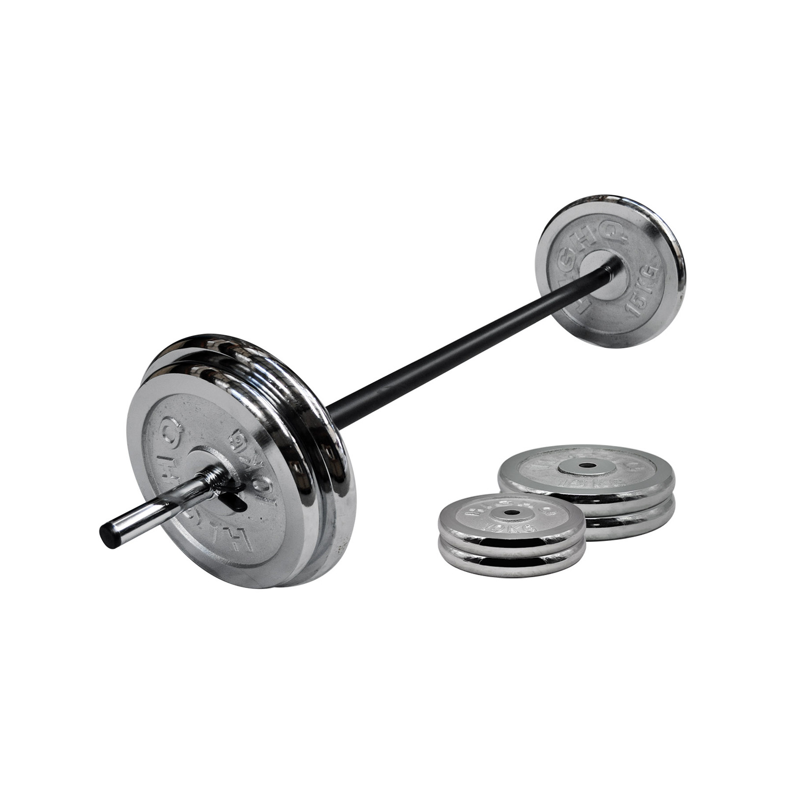 52kg Weight Set - 10kgx2 + 15kgx2 + 140cm Hollow Bar - Bunnings Australia