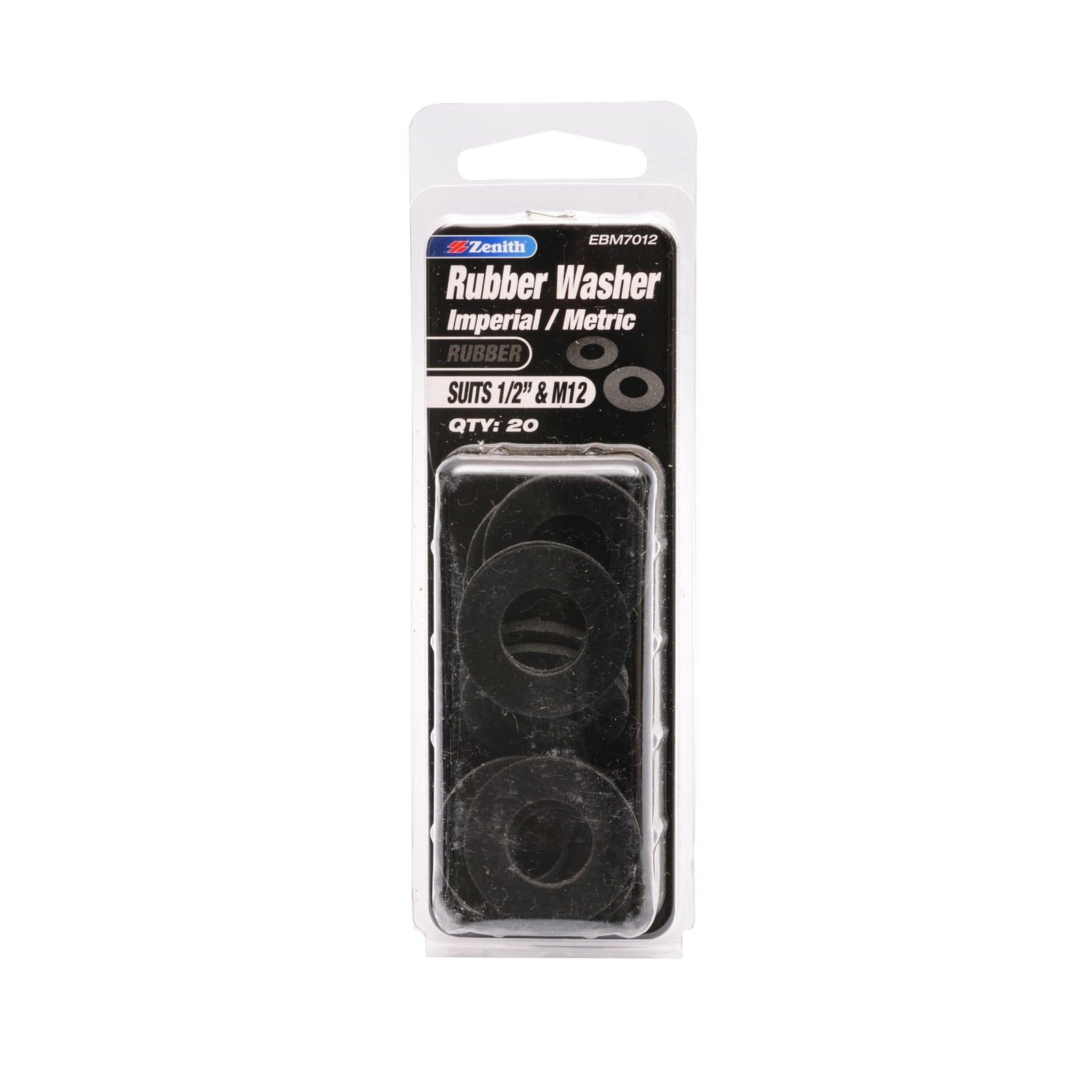 Zenith 1/2" And M12 Rubber Washer - 20 Pack - Bunnings Australia