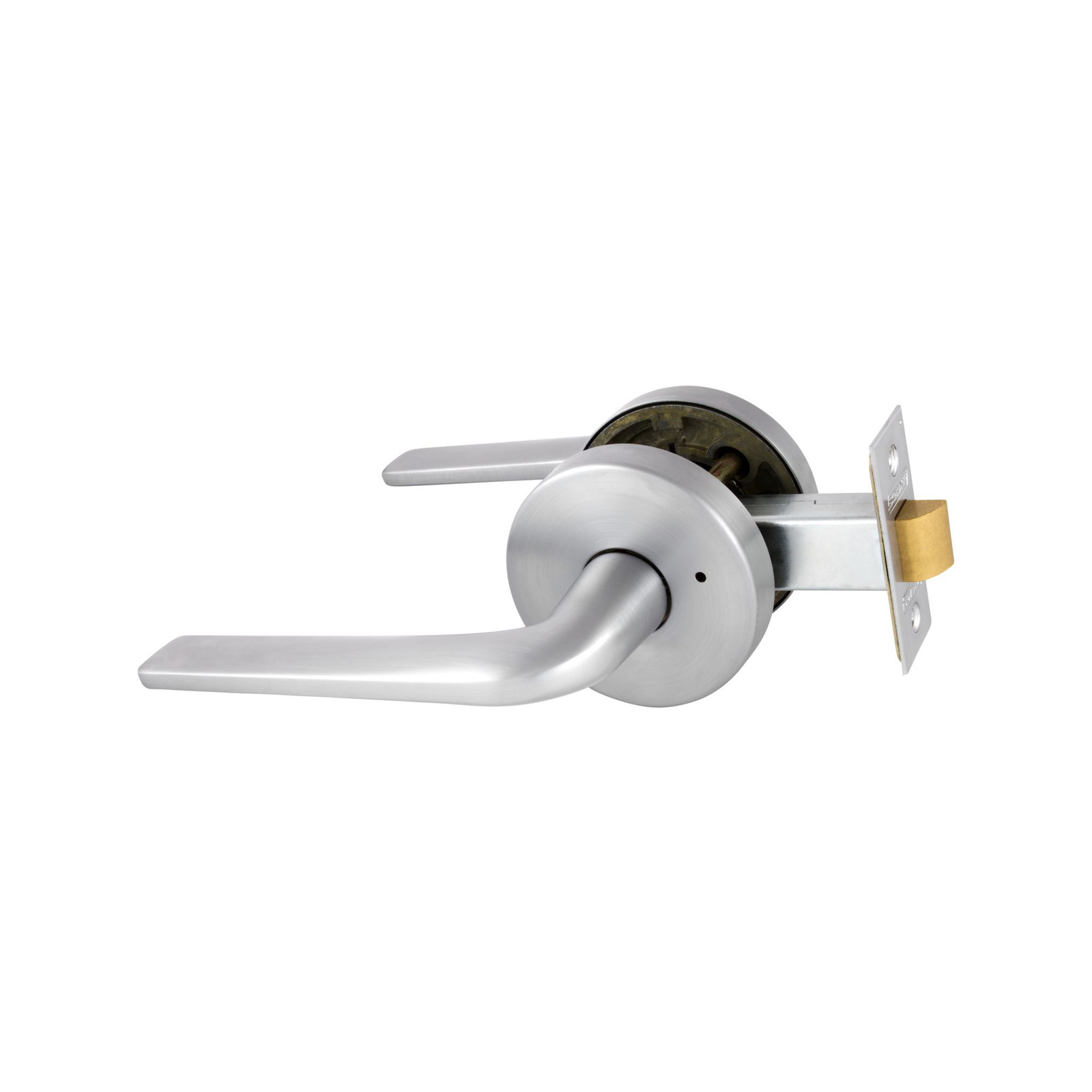Schlage Brushed Satin Chrome Medio Series Sierra Privacy Lever Set ...