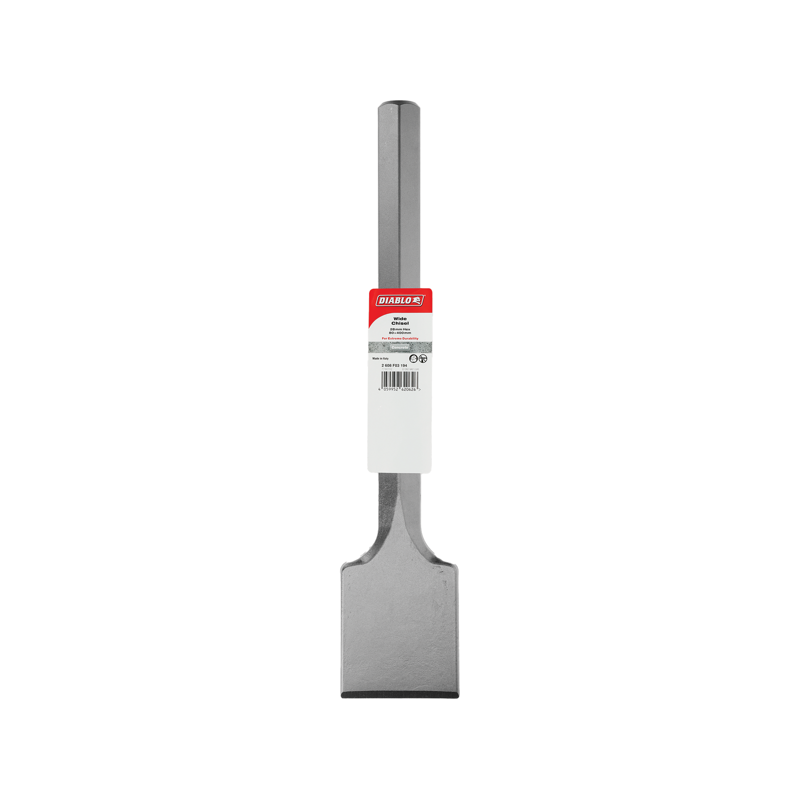 Diablo 80 x 400mm 28mm Hex Wide Chisel - Bunnings Australia