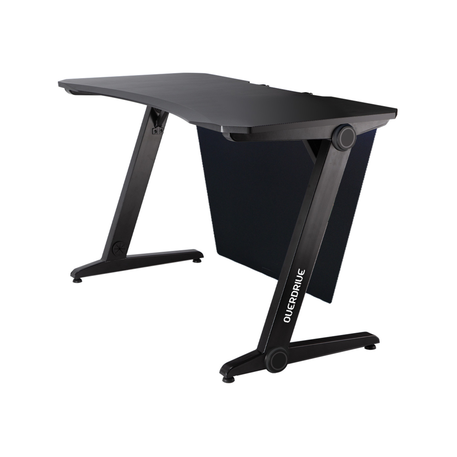 OVERDRIVE Gaming Desk PC Table Setup Computer Carbon Fiber Style Black ...