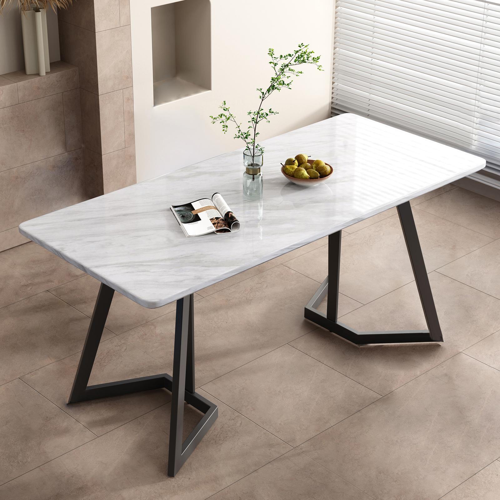 Faux Marble Dining Table 170cm - Bunnings Australia