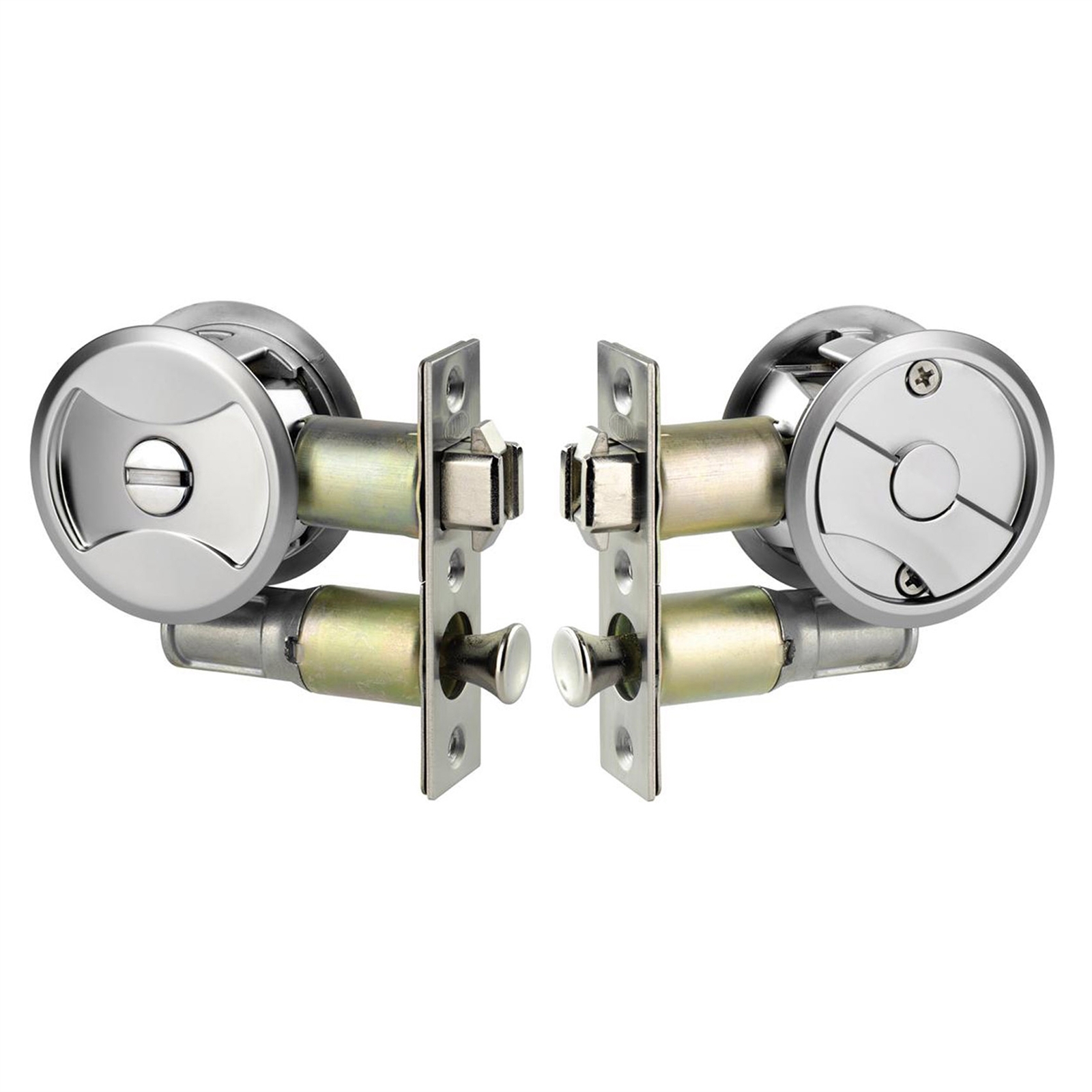 Lockwood Chrome Symmetry Cavity Sliding Privacy Set - Bunnings Australia