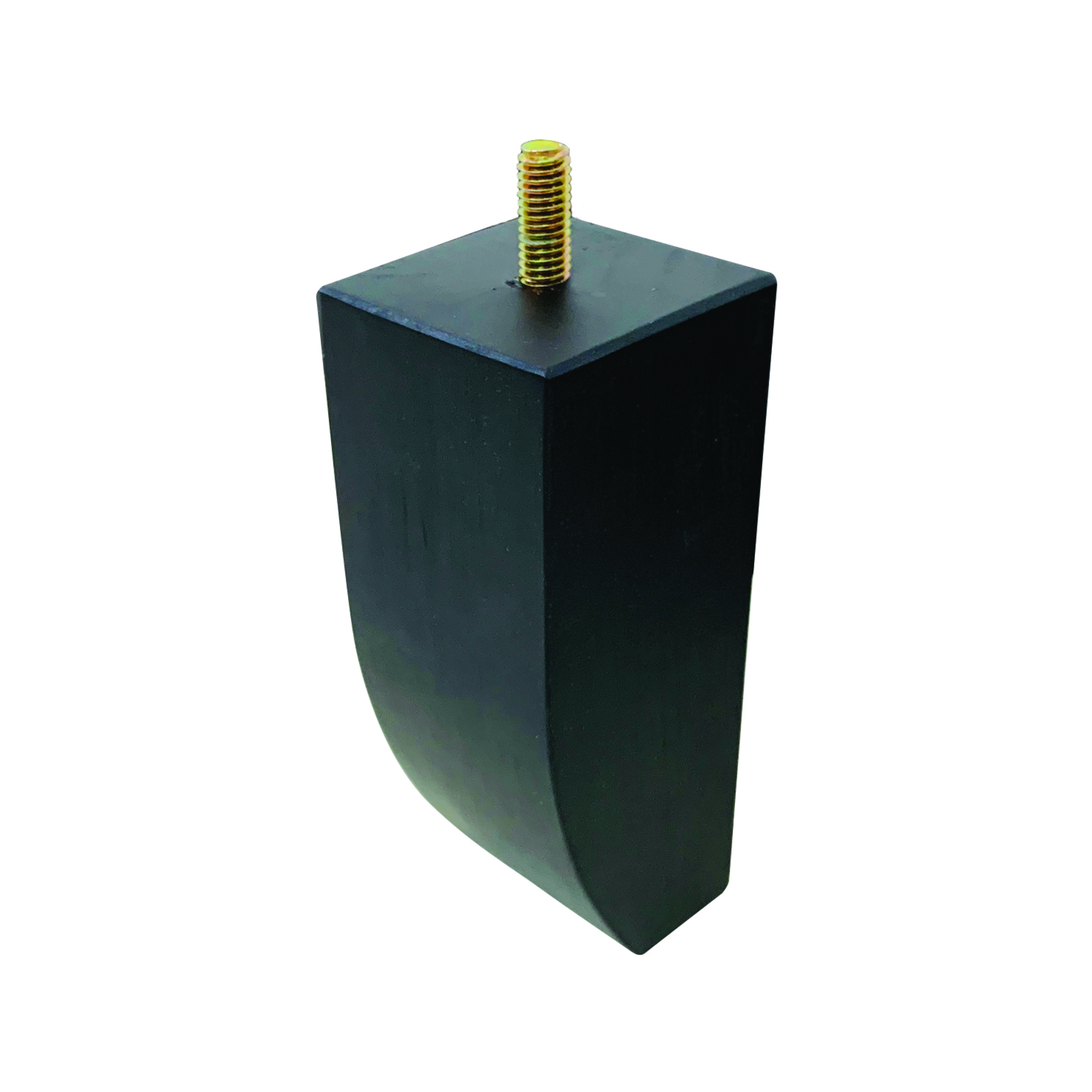 Adoored 60 x 150mm Curved Wooden Black Furniture Leg - Bunnings Australia