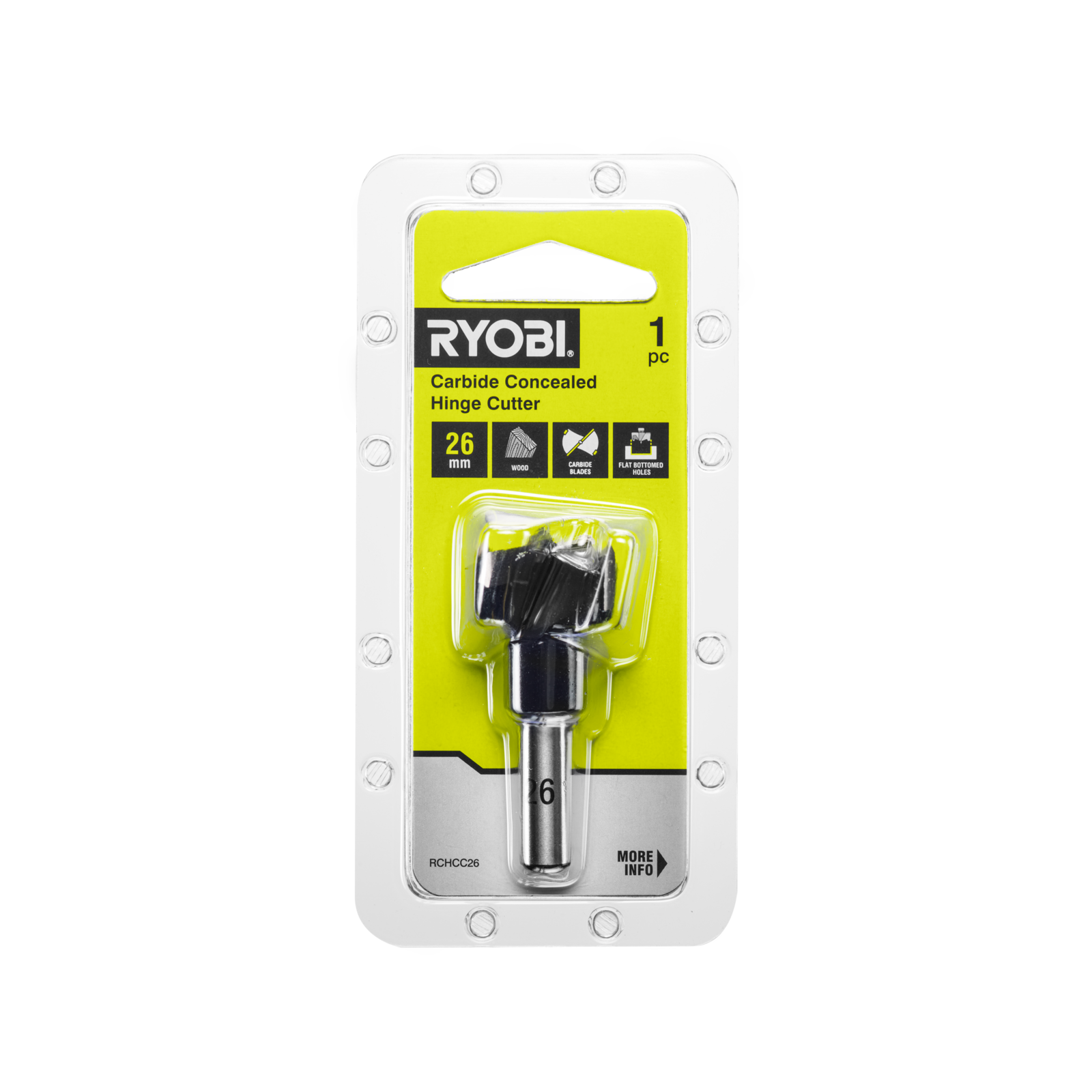 Ryobi 26mm Carbide Concealed Hinge Cutter - Bunnings Australia