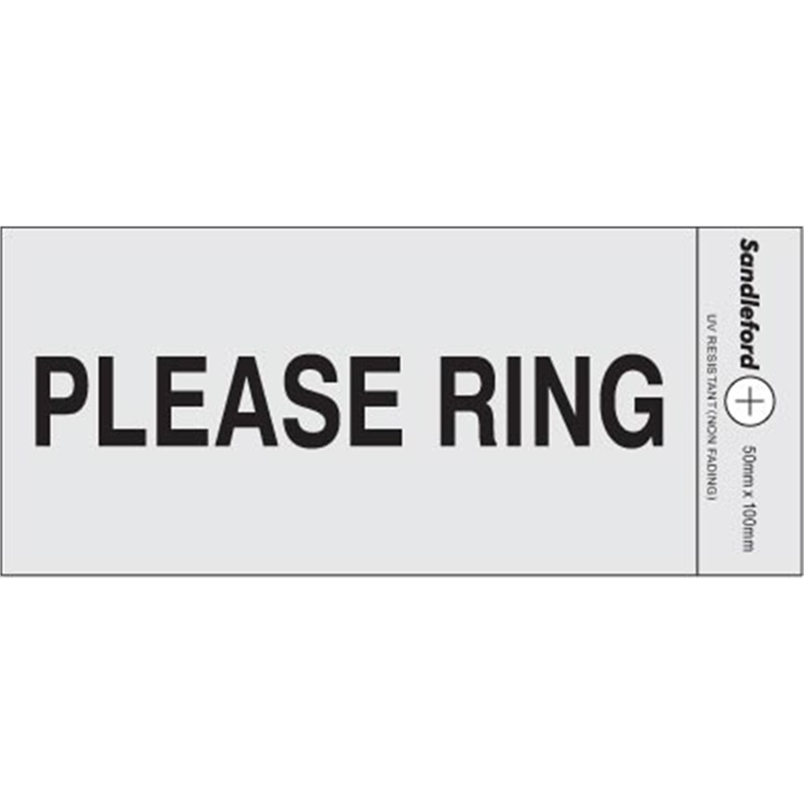 Sandleford Sign Please Ring Silver Self Adhesive - Bunnings New Zealand