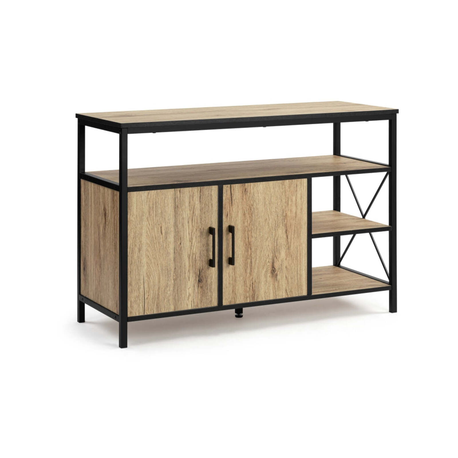 Cian Industrial Sideboard Buffet Unit Storage Cabient W/ 2-Doors - Oak ...