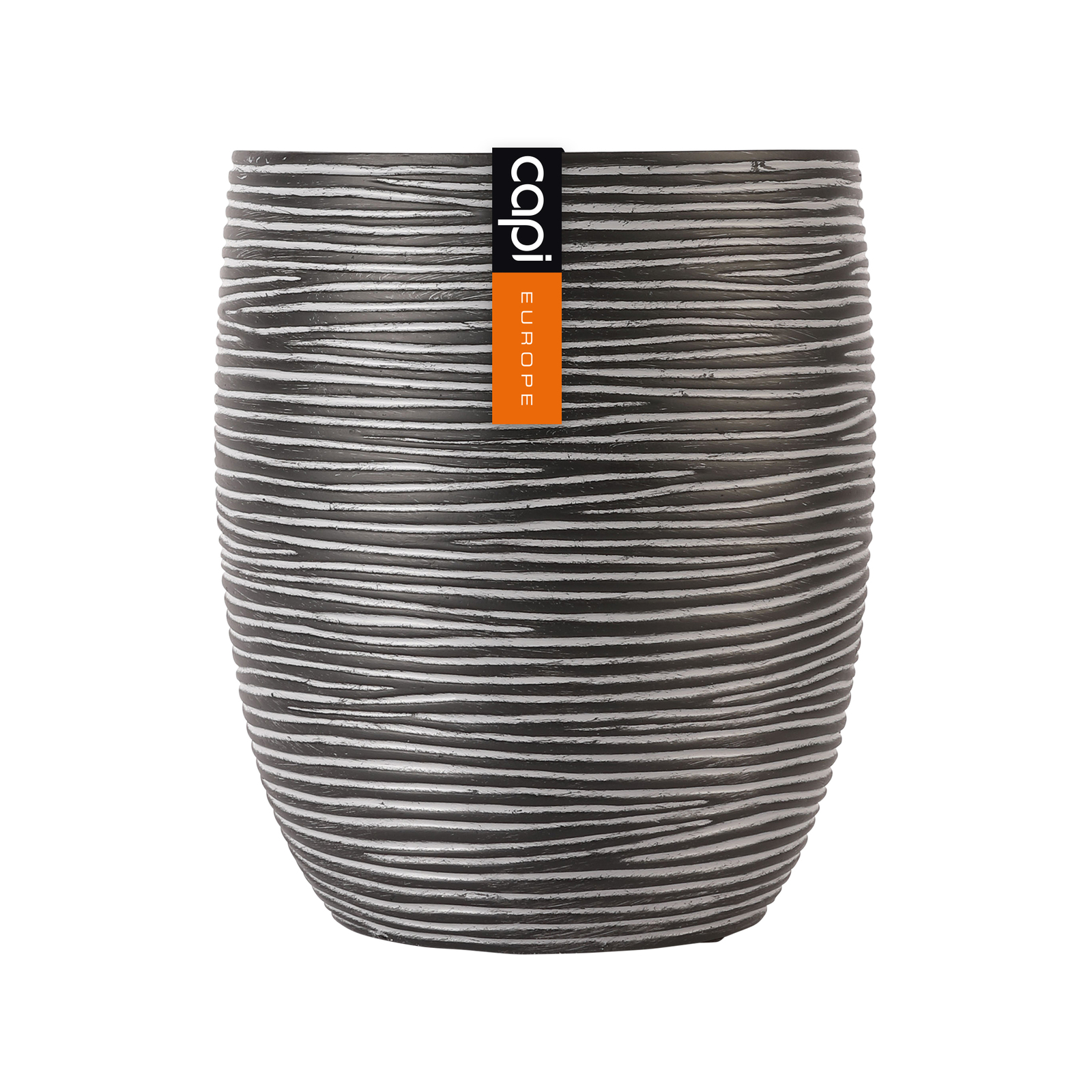 Capi 18 x 21cm Black Rib Indoor Plant Pot - Bunnings Australia