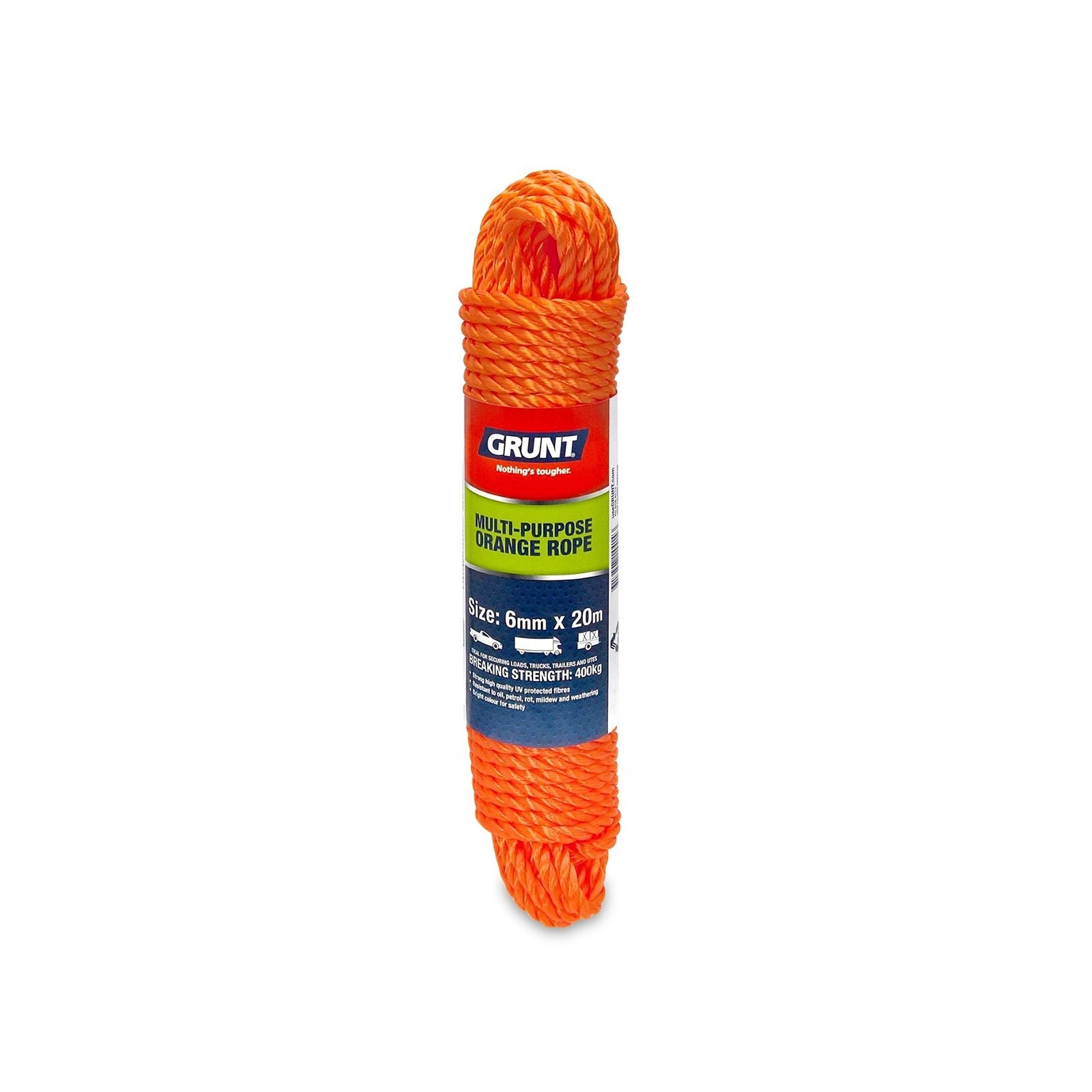 GRUNT 6mm x 20m Orange Multi-Purpose Rope - Bunnings Australia