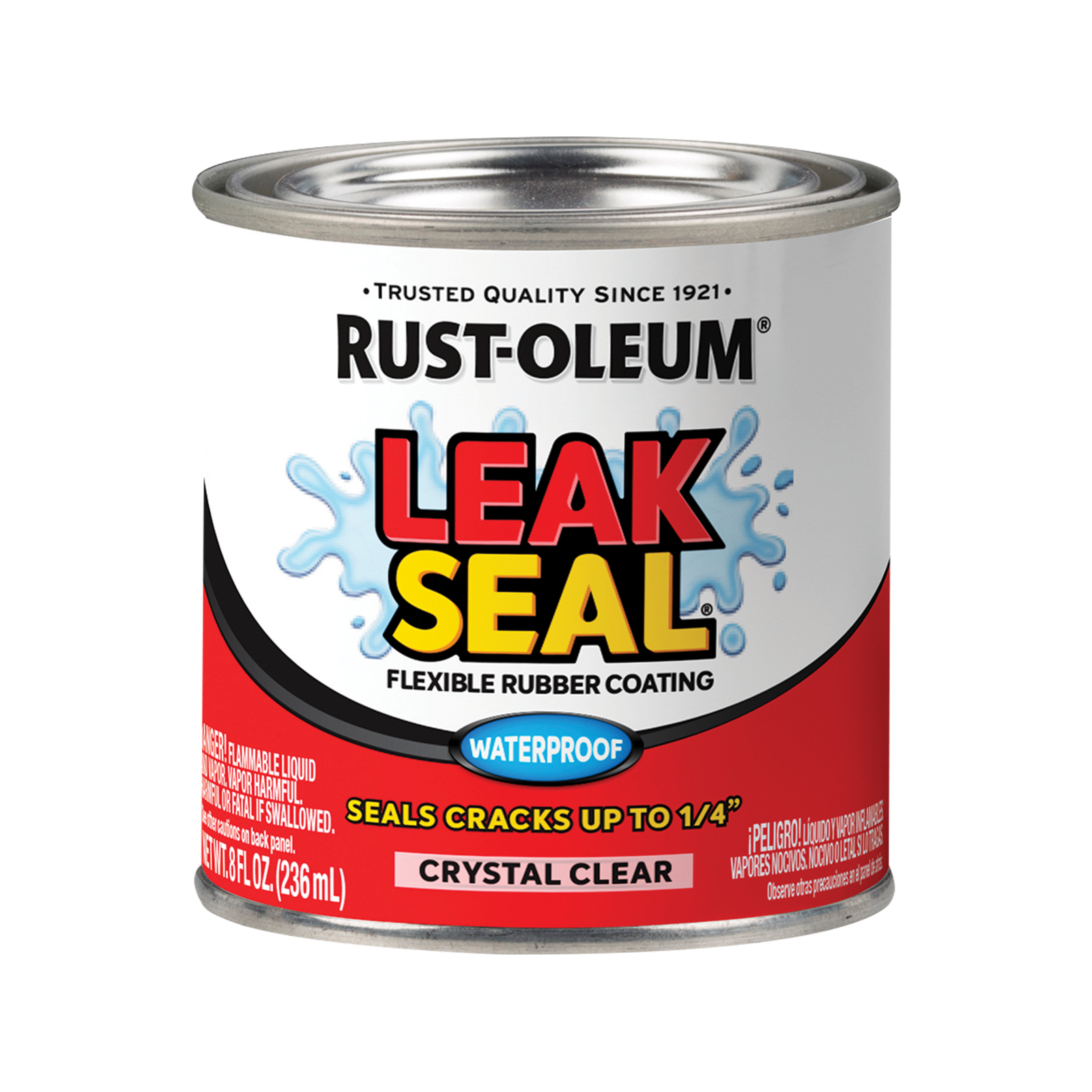 Rust-Oleum 240ml Crystal Clear LeakSeal Flexible Rubber Coating Sealer ...