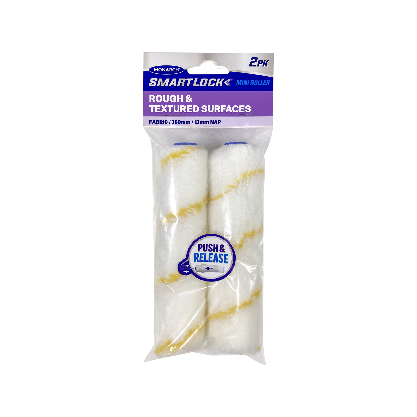 Monarch 160mm Fabric Mini Roller Refill - 2 Pack - Bunnings Australia