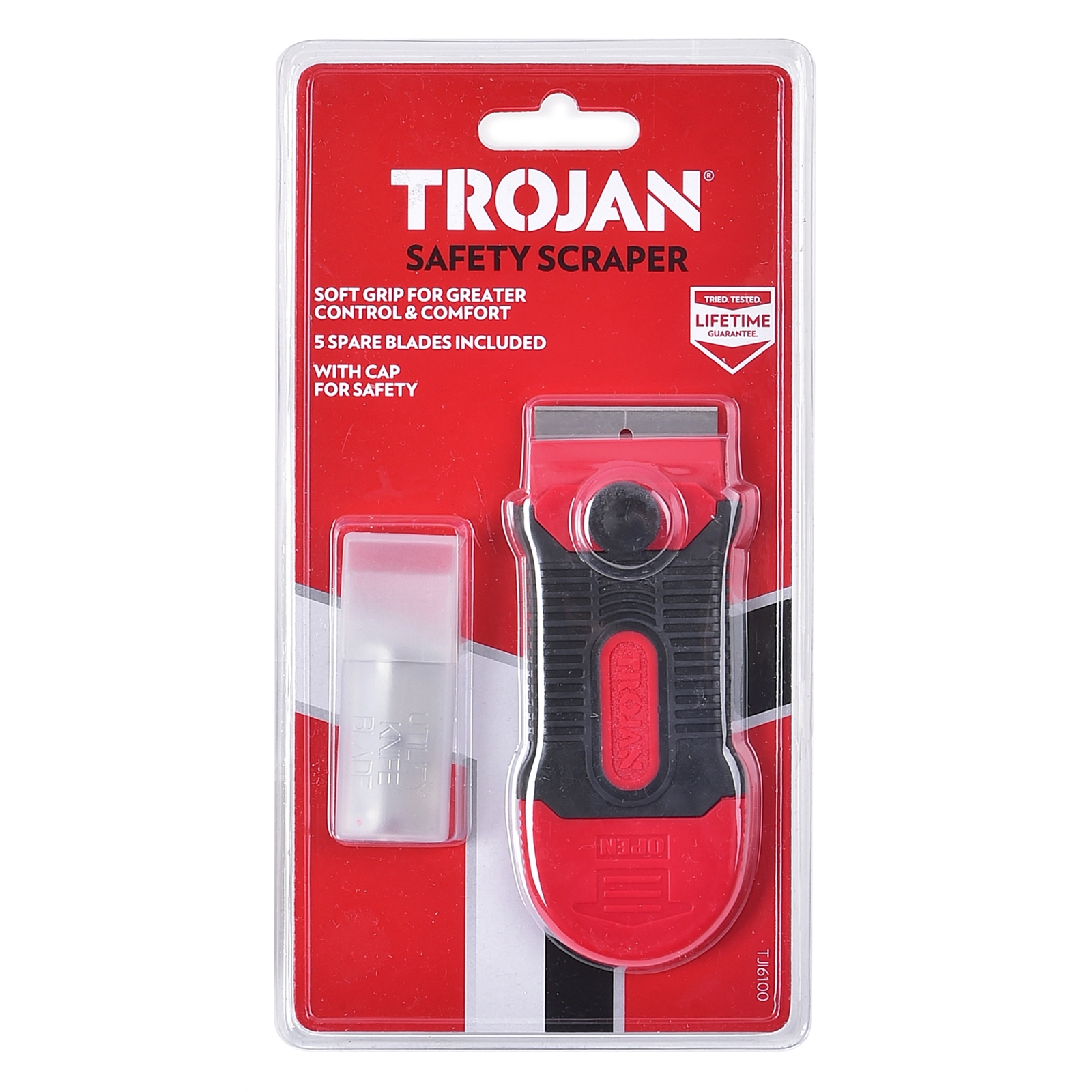 Trojan Retractable Safety Scraper With Blades - Bunnings Australia
