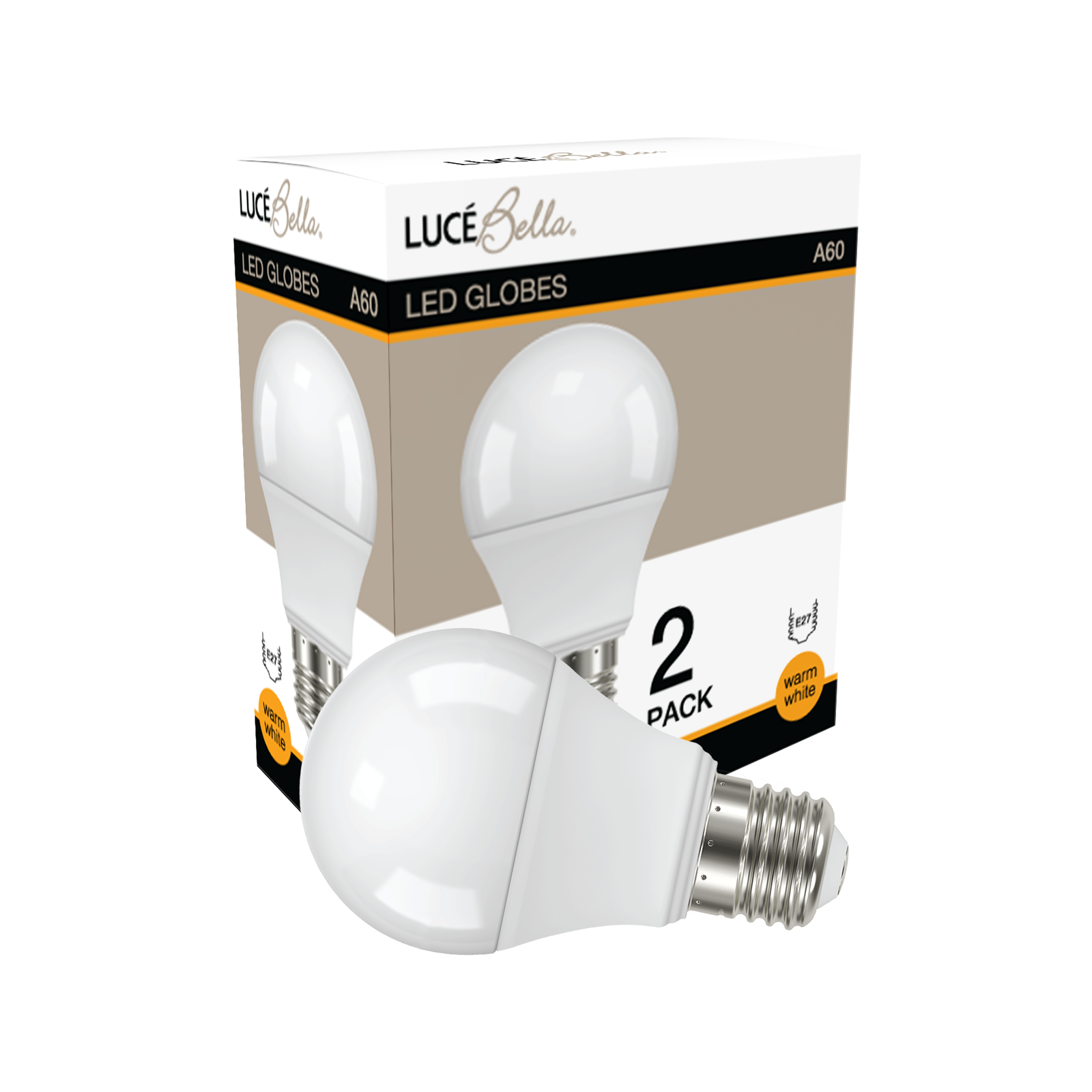 Luce Bella A60 E27 LED 1500lm Warm White 14W Globe - 2 Pack - Bunnings ...
