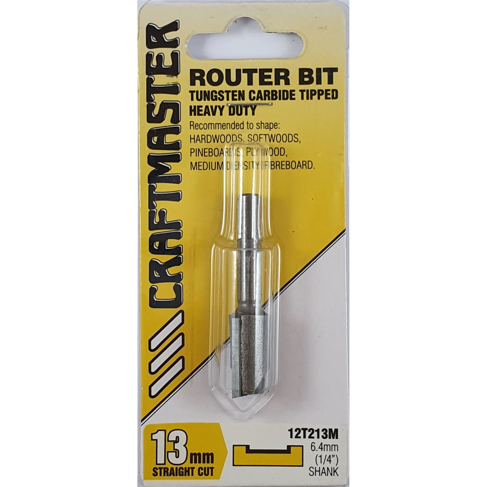CRAFTMASTER 13mm Straight 6.4mm Shaft Trade Quality Router Bit ...