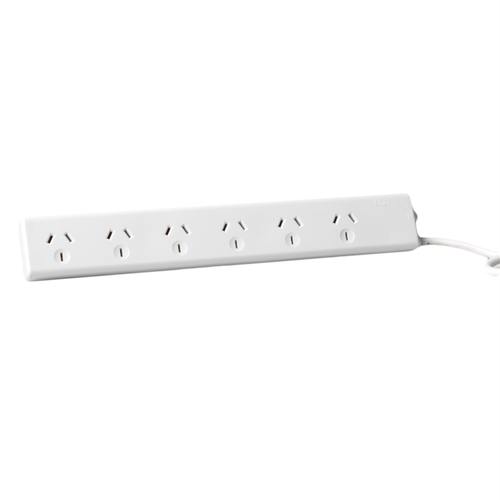 HPM 6 Outlet Overload Protected Powerboard - 2 Pack - Bunnings Australia