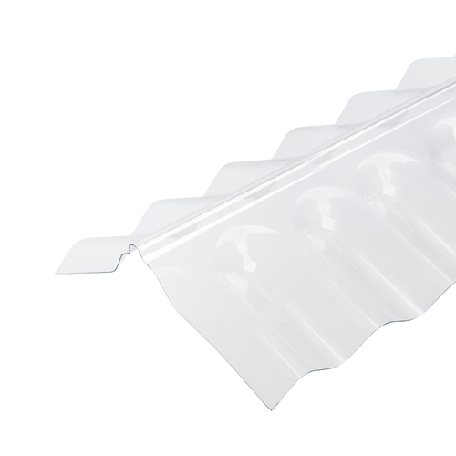 Suntuf 1270 x 150 x 150cm Clear Corrugated Polycarbonate Ridge Cap ...