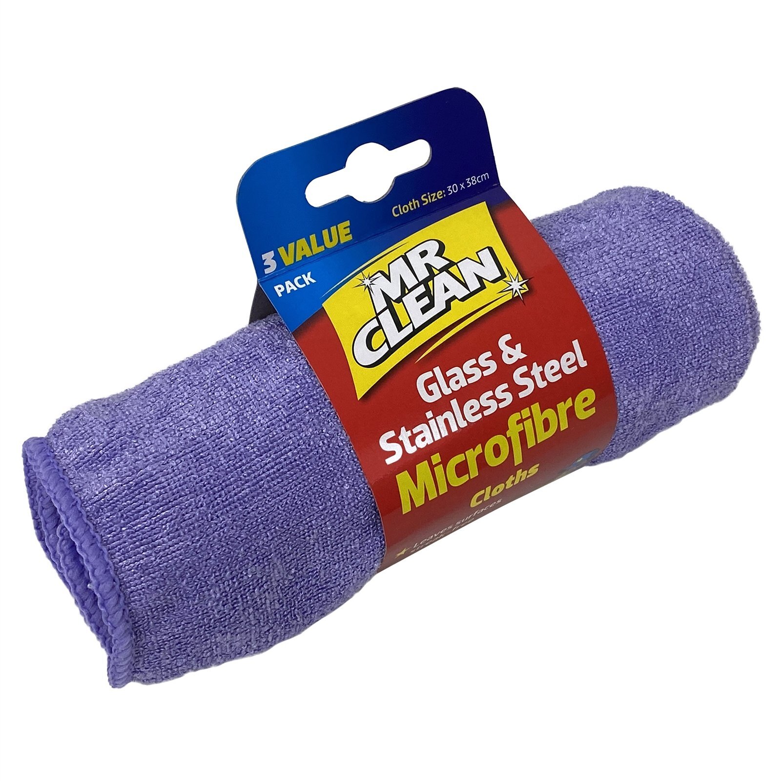 Mr Clean Glass And Stainless Steel Microfibre Cloths - 3 Pack ...