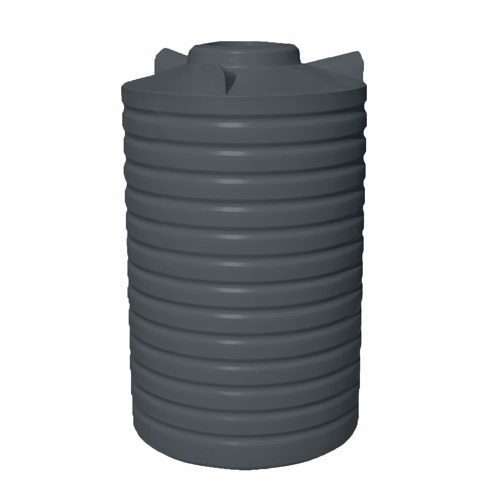 Clark Tanks 2000L Round Poly Water Tank - Armour Grey - Bunnings Australia
