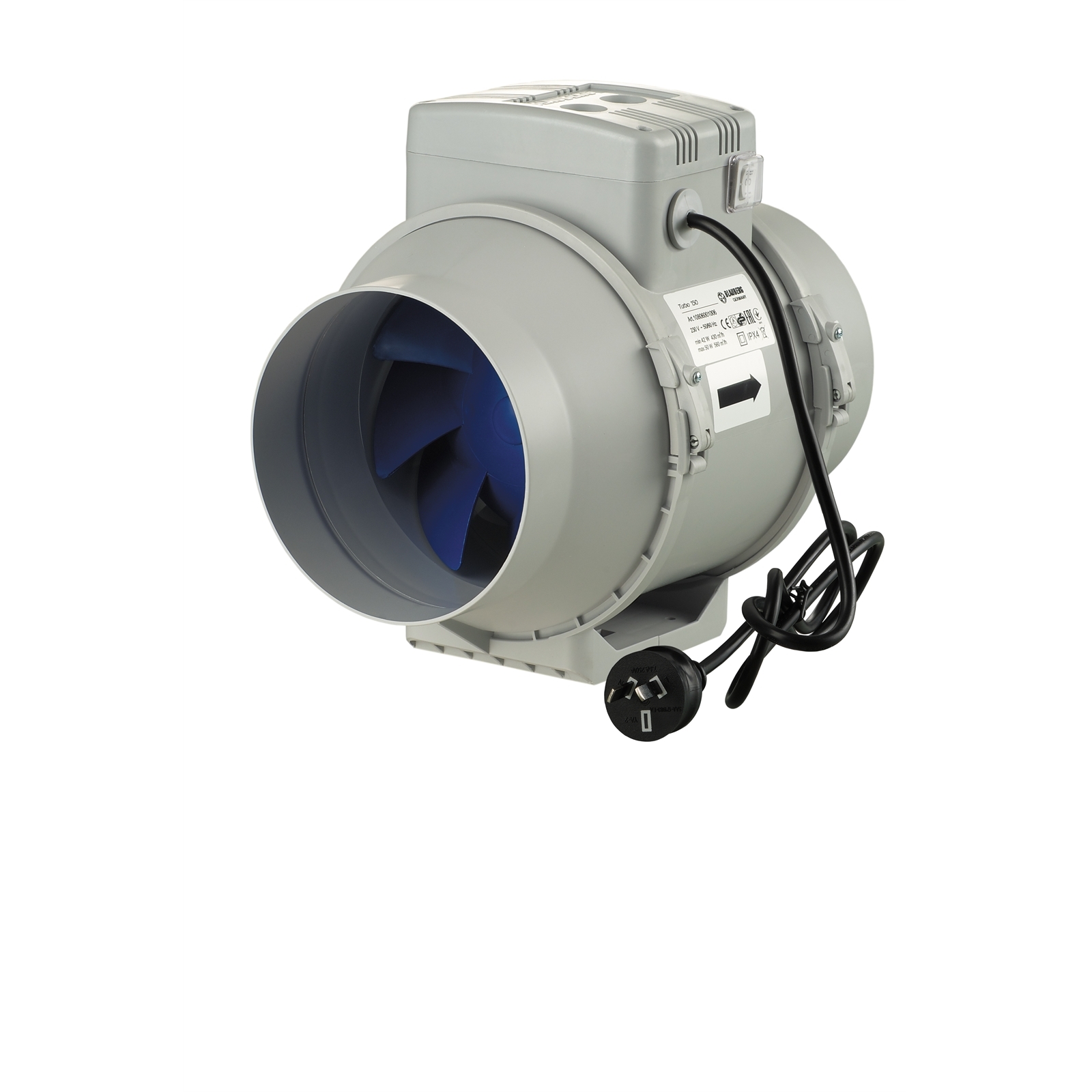 Blauberg TURBO 150mm Mixed Flow Inline Fan - Bunnings Australia