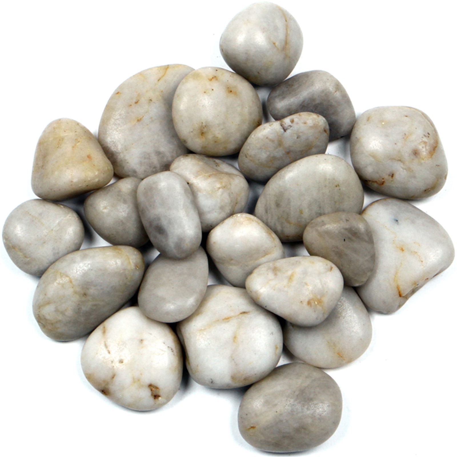 Tuscan Path 10kg 30 - 50mm Polished White Quartz Pebbles - Bunnings ...