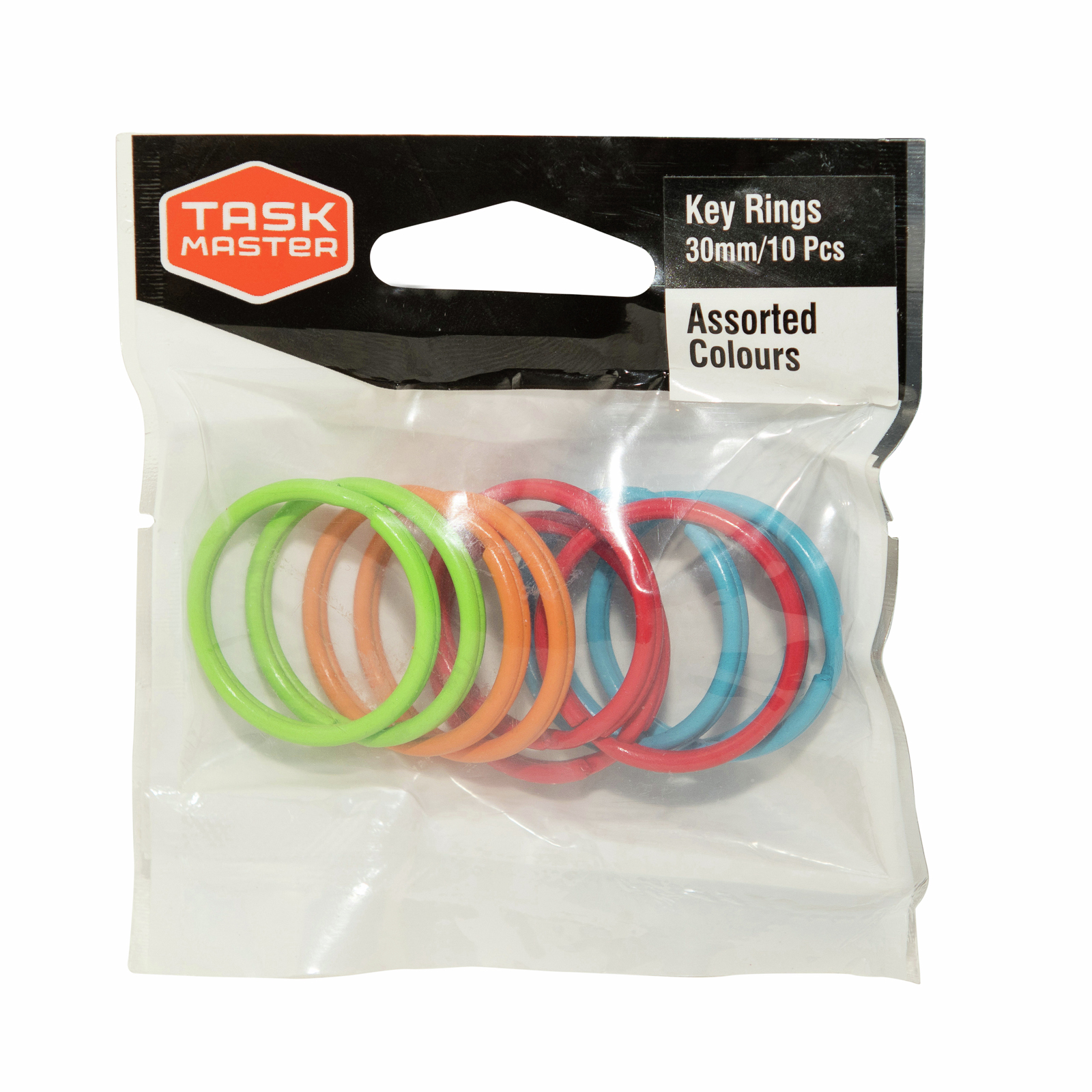 Taskmaster 30mm Key Ring Assorted Colours - 10 Pack - Bunnings Australia