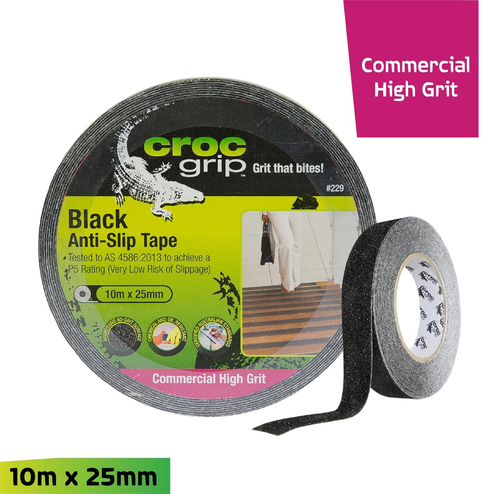 Croc Grip 10m x 25mm Black Anti-Slip Tape - Bunnings Australia