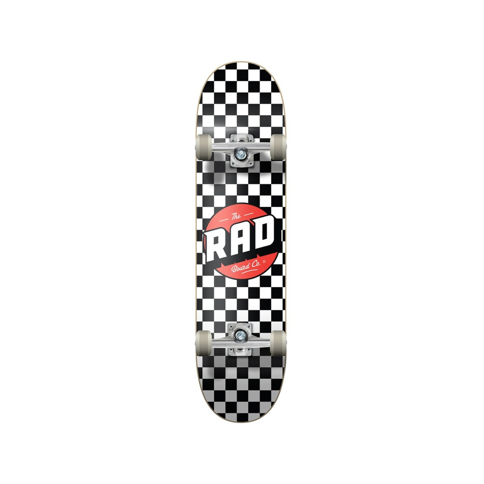 RAD Complete Dude Crew 6.75" x 30" Skateboard - Checkers Black & White ...