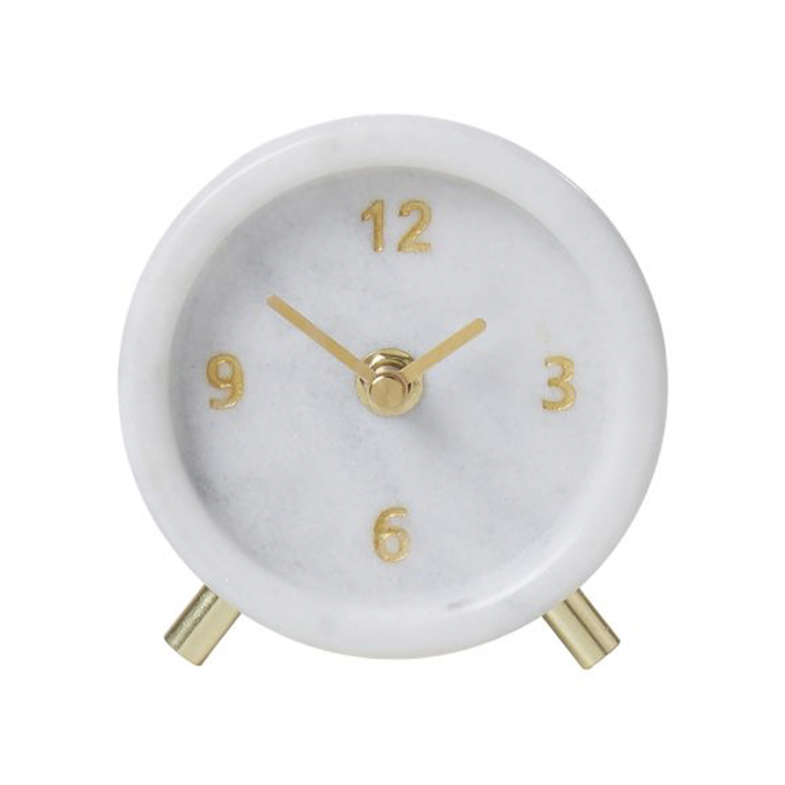 Amalfi White Marble Standing Desk/Table Home Clock 11cm - Bunnings ...