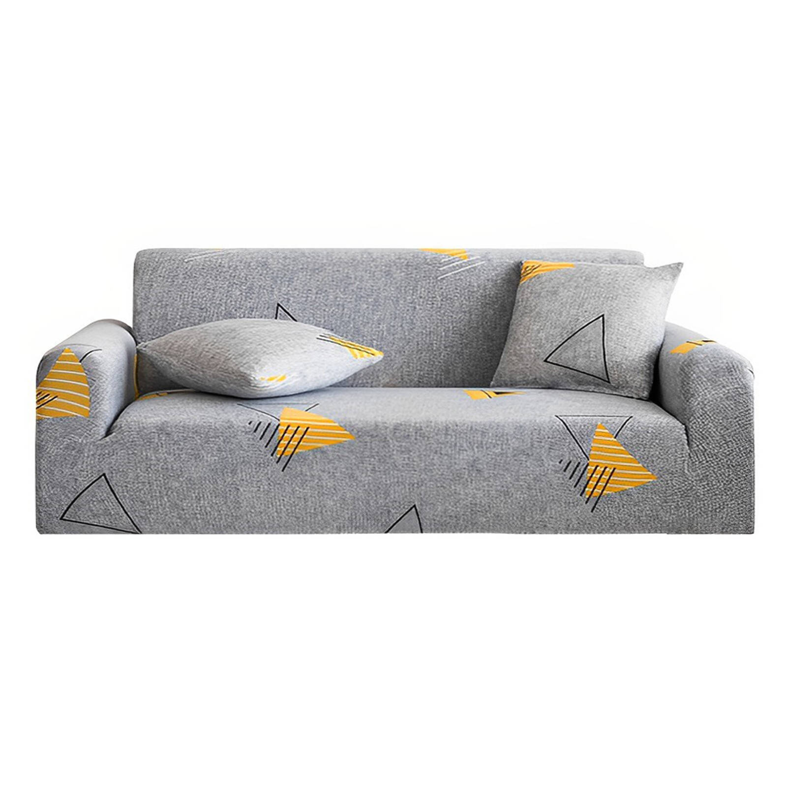 SOGA High Stretch 4-Seater Geometric Print Sofa Slipcover - Bunnings ...