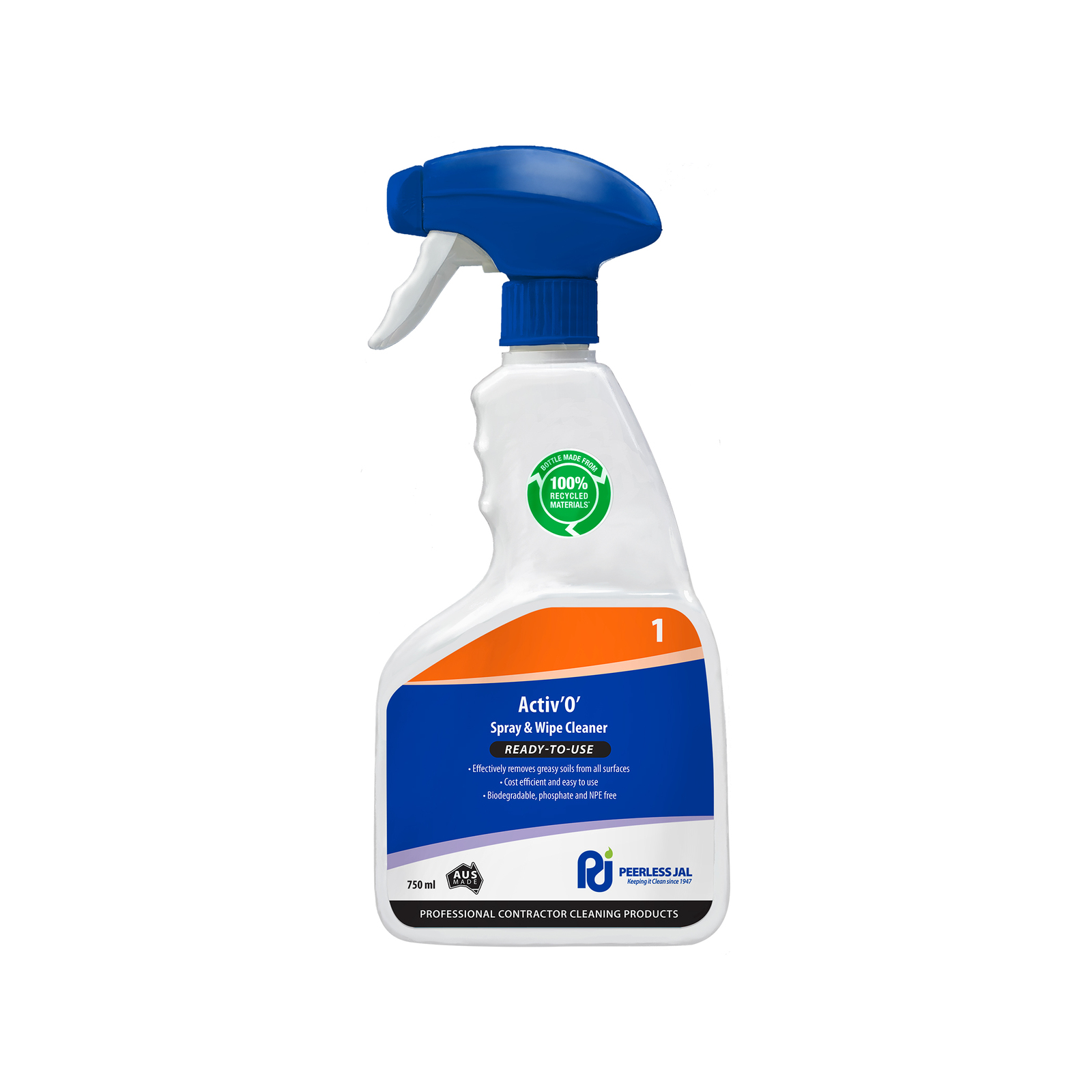 Peerless JAL 750ml Active O Spray And Wipe Cleaner - Bunnings Australia