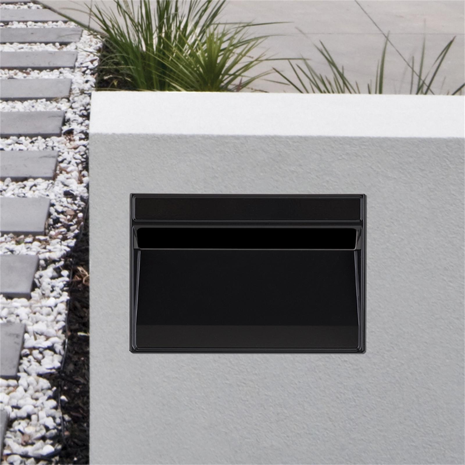 Sandleford Black Lazio Brick Insert Rear Opening Letterbox - Bunnings ...