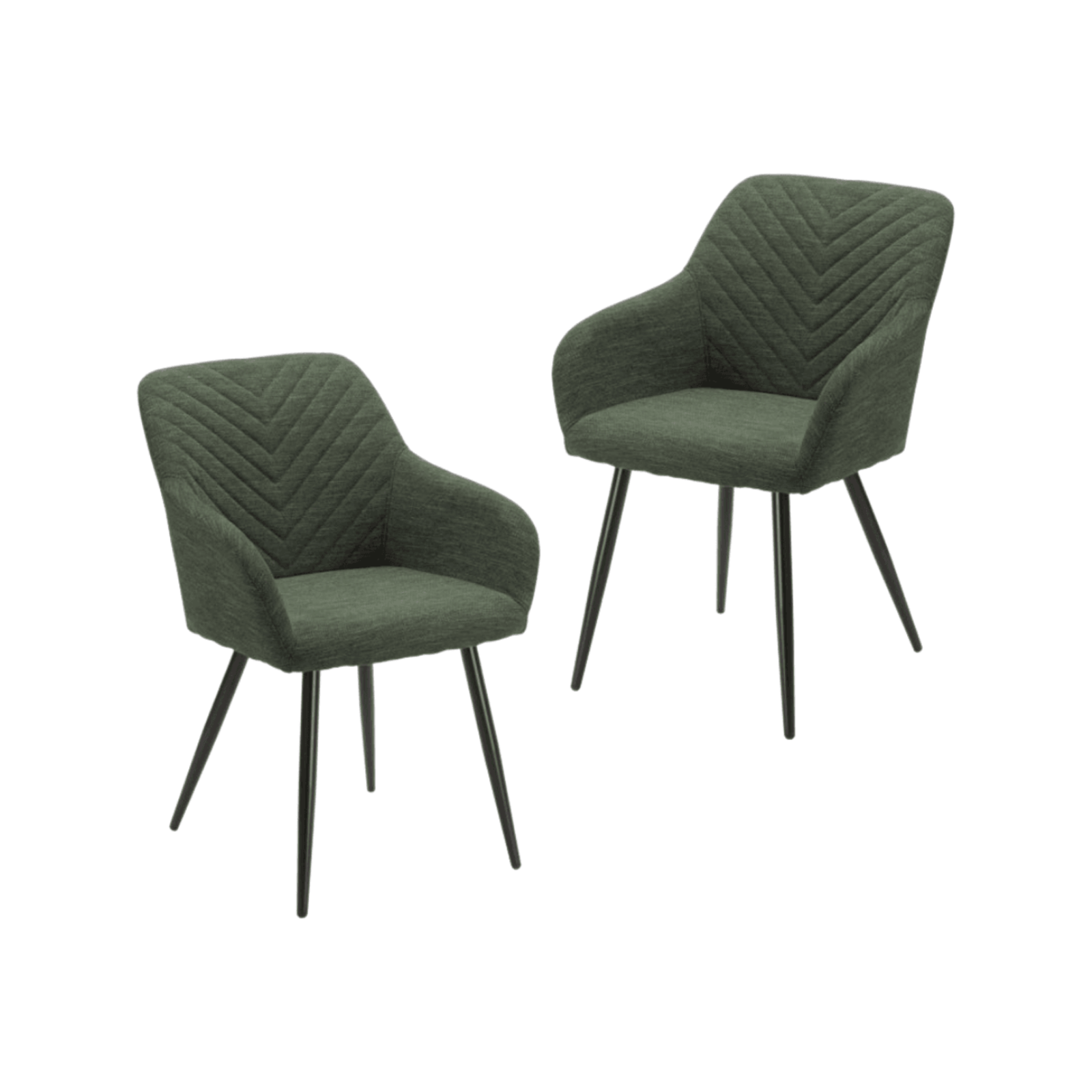 Set Of 2 Fari Fabric Dining Chairs Metal Legs - Pistacchio - Bunnings ...