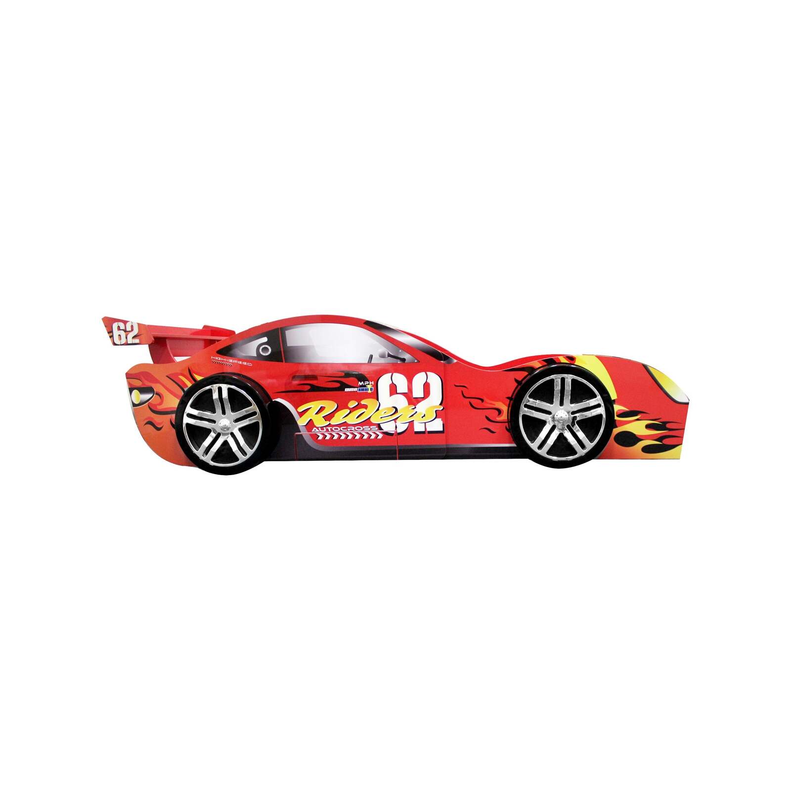 Red Kids Racing Racer Night Car Bed Single Size - 0062 - Bunnings Australia