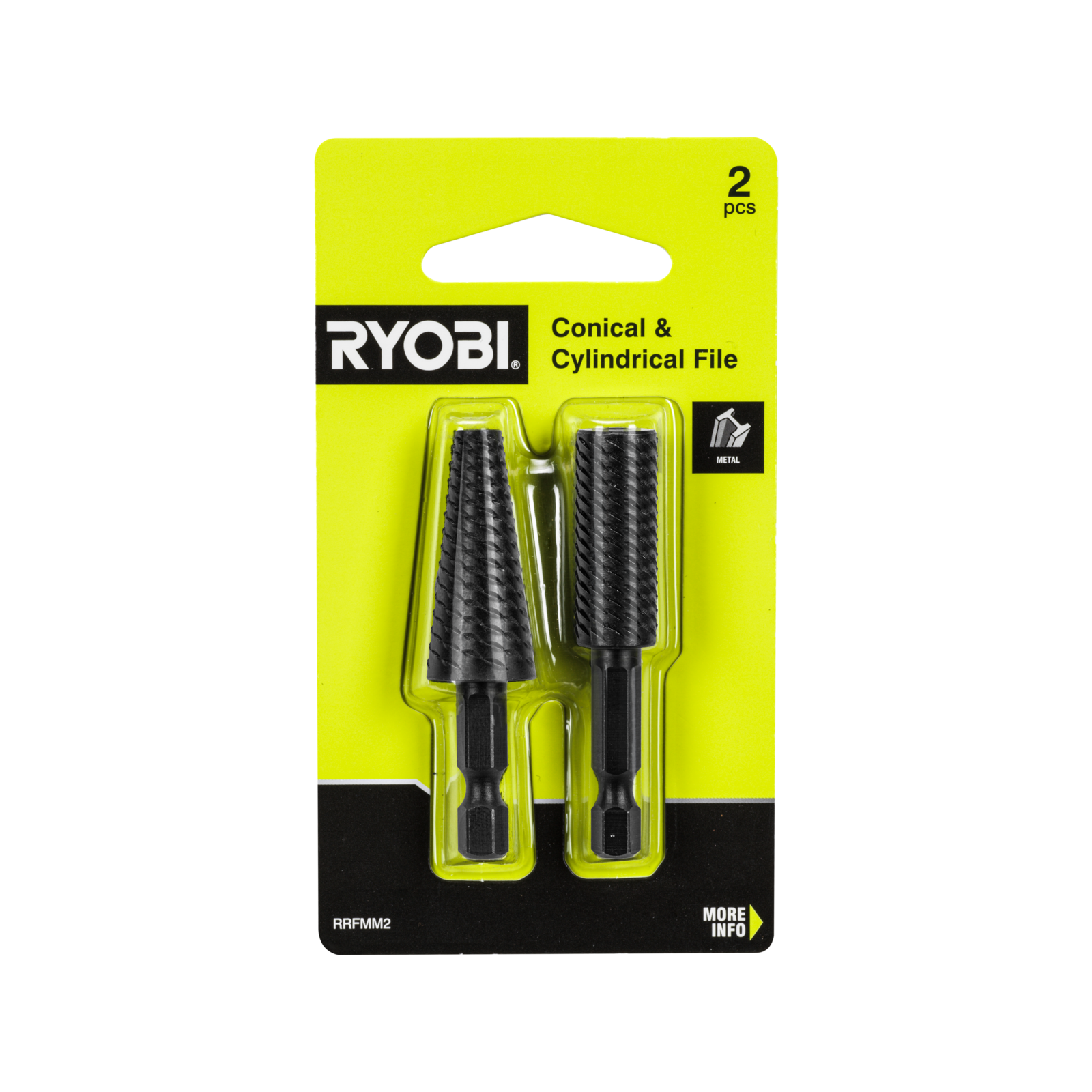 Ryobi 2 Piece Mixed Metal Rotary File Set - Bunnings Australia