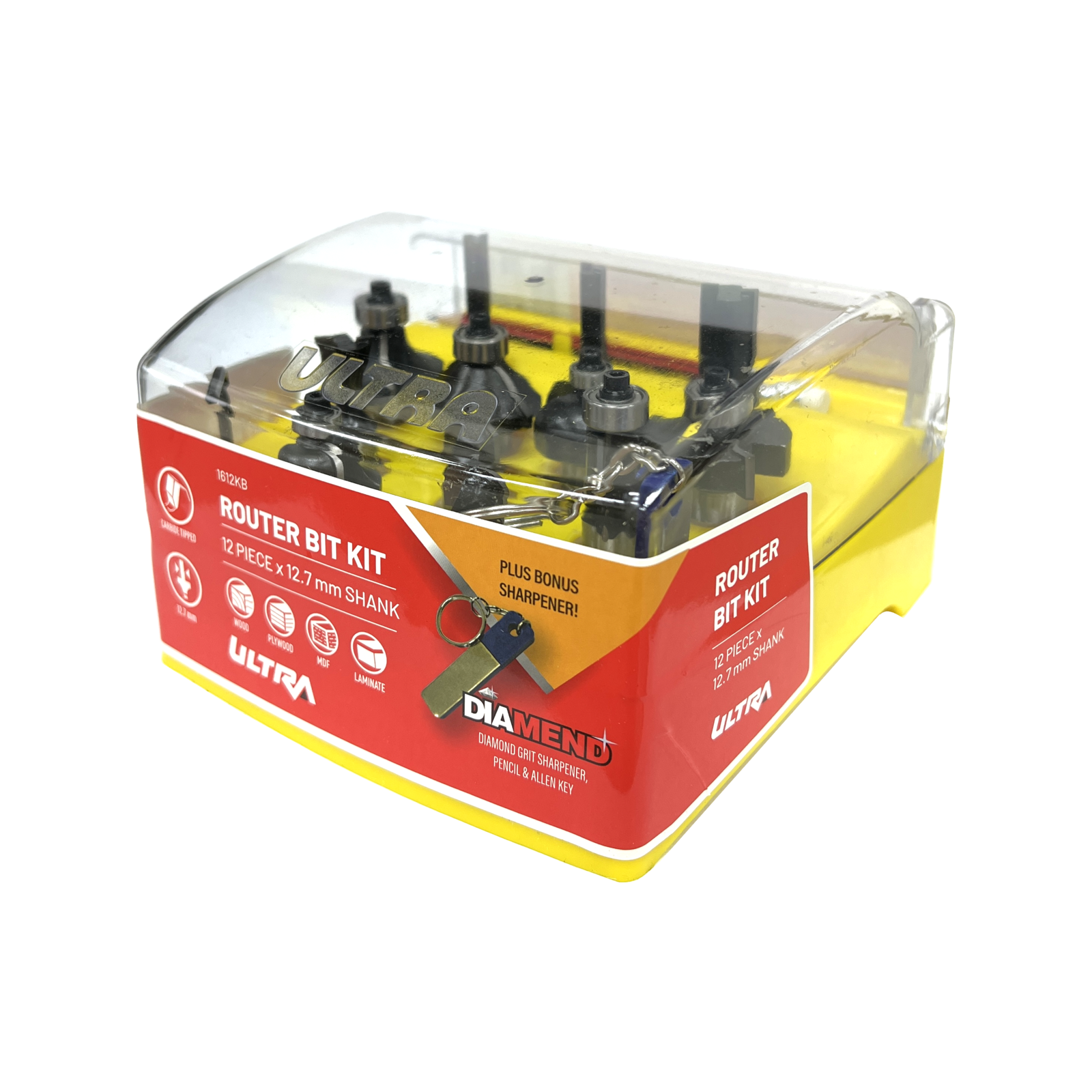 Ultra 12.7mm 12 Piece Router Bit Set - Bunnings Australia