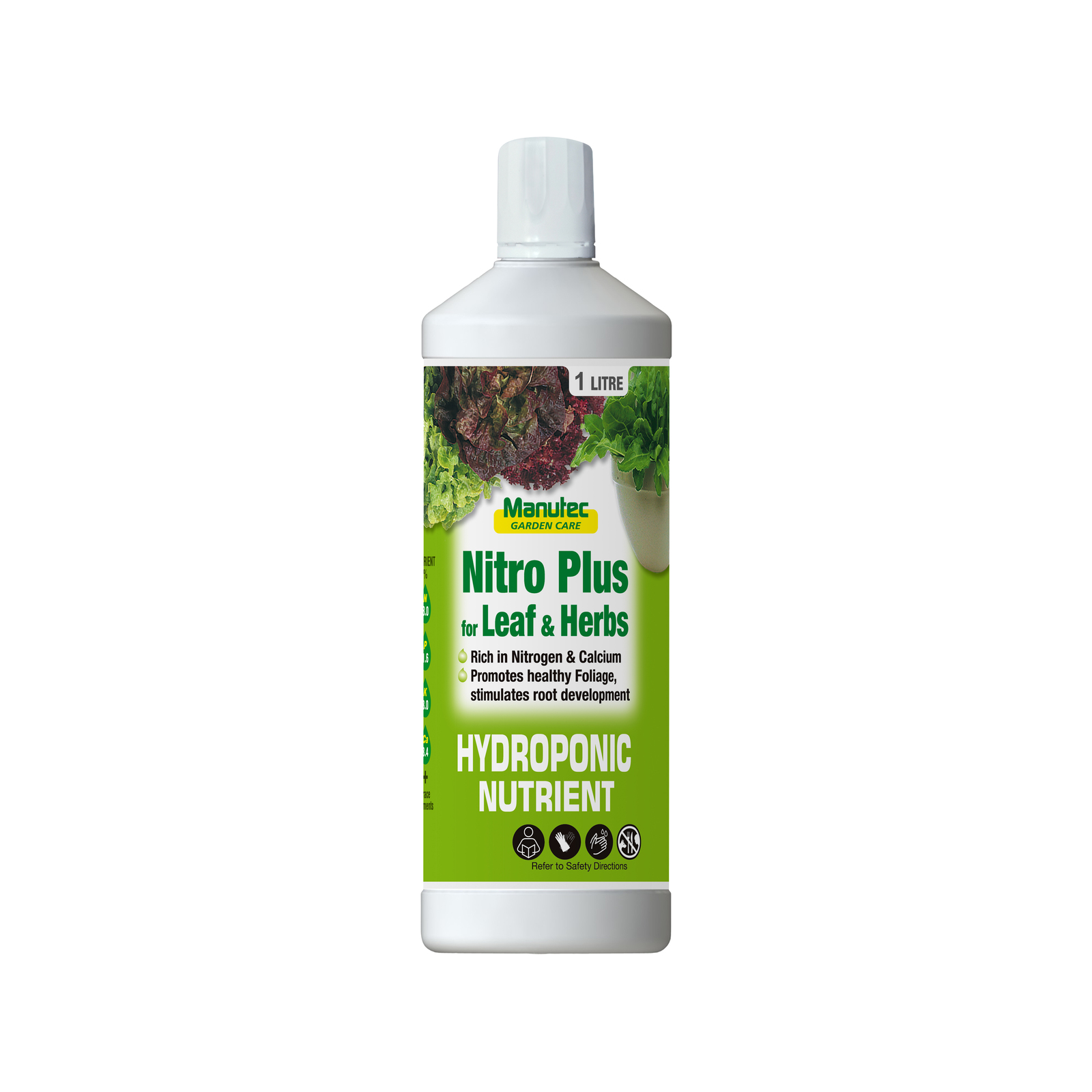 Manutec 1L Hydroponic Nitro Plus For Leaf And Herb - Bunnings Australia