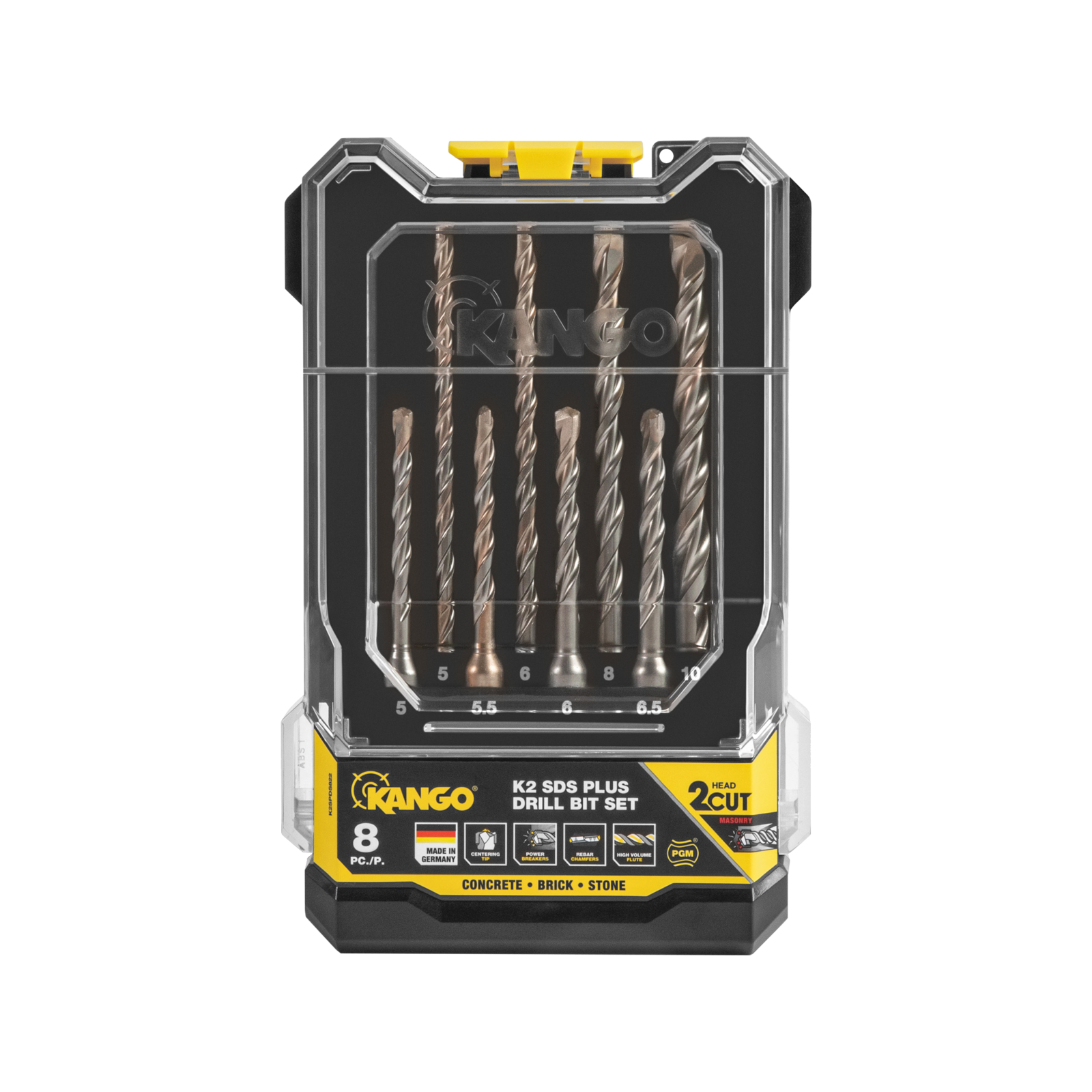 KANGO 8 PIECE K2 SDS PLUS DRILL BIT SET - Bunnings Australia
