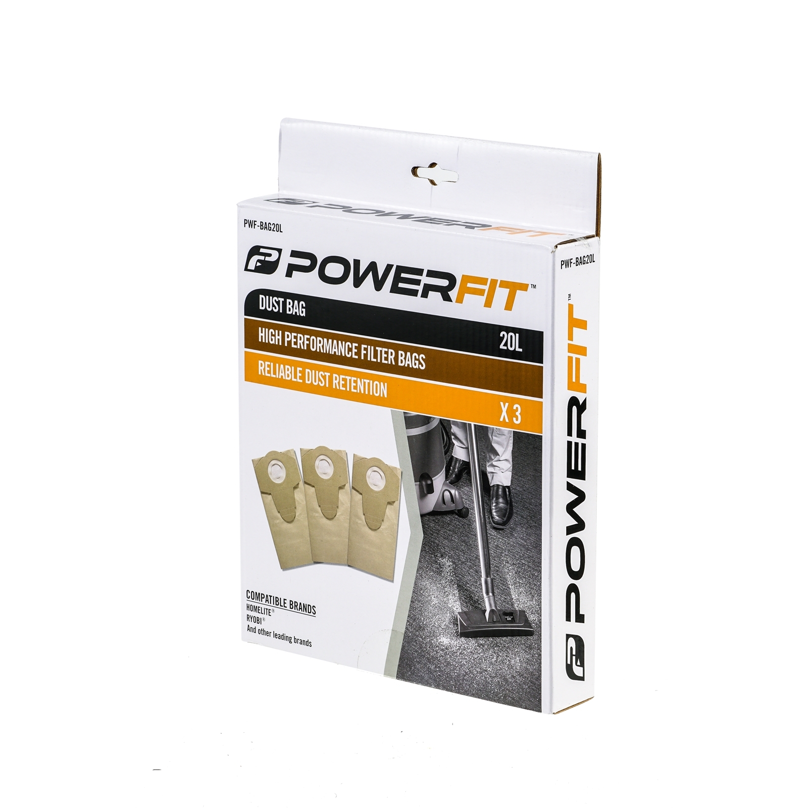 Powerfit 20L Dust Bag - 3 Pack - Bunnings Australia