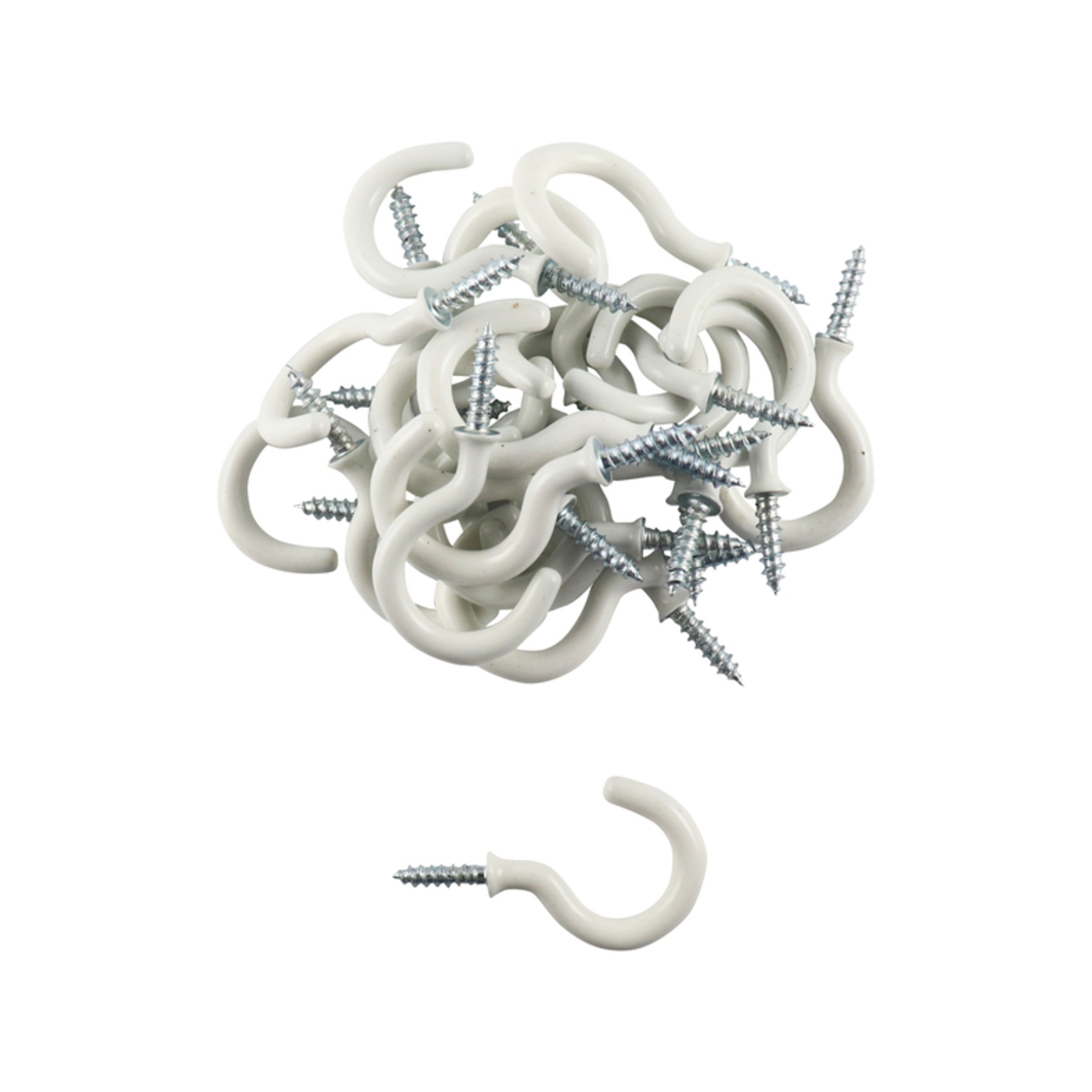 Everhang 18mm White PVC Cup Hook - 25 Pack - Bunnings Australia