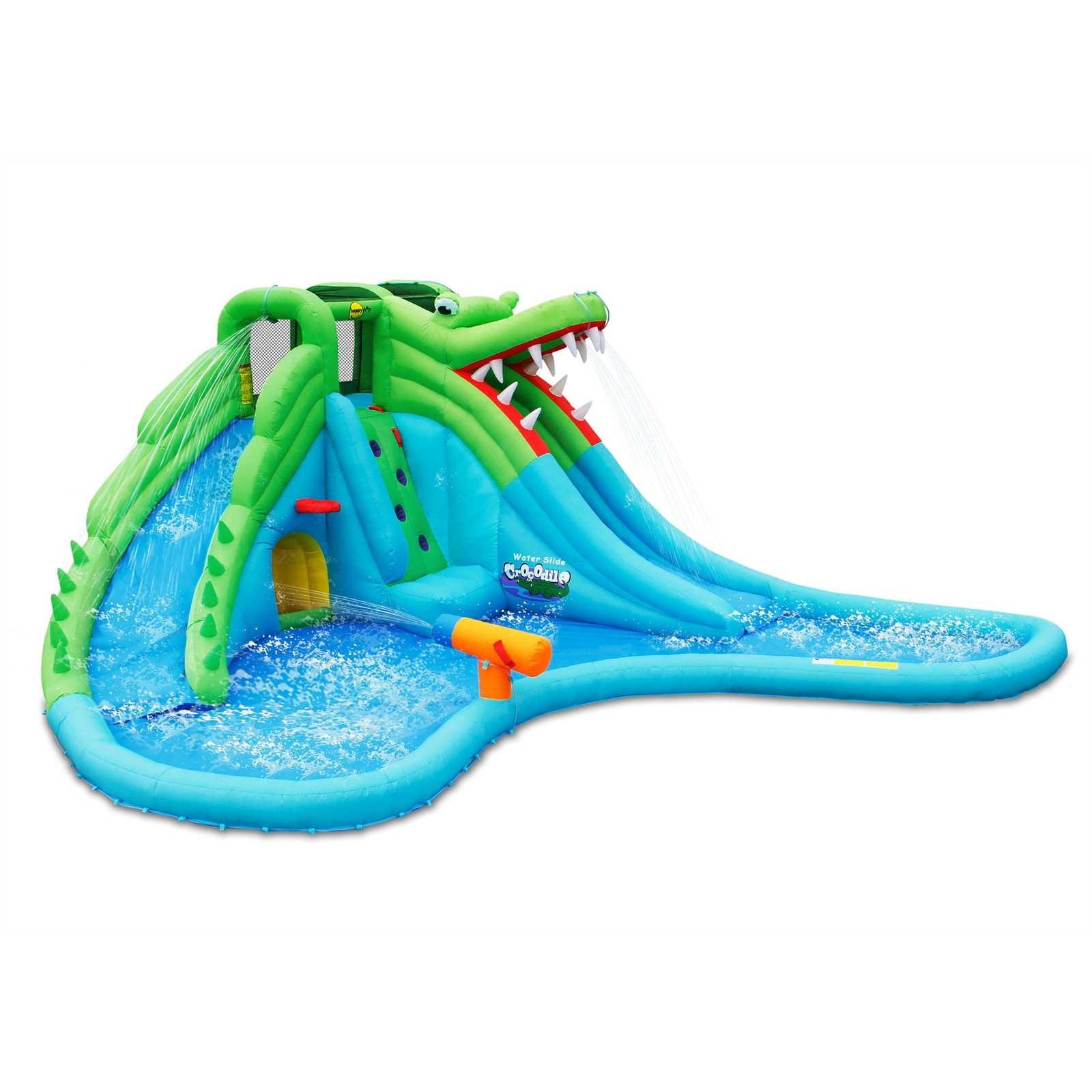 Swing Slide Climb Inflatable Play Set Happy Hop Crocodile Water Slide ...