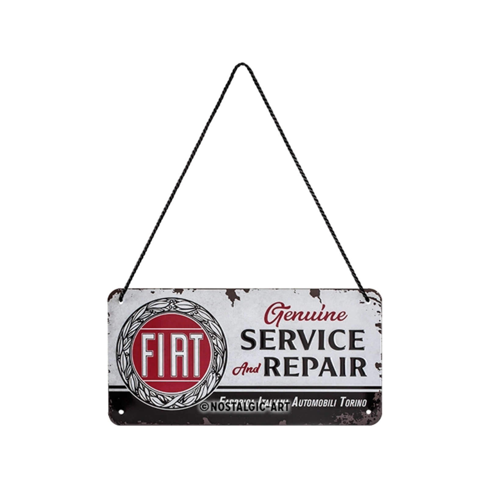 Nostalgic Art Metal 10x20cm Hanging Sign Fiat Service & Repair ...
