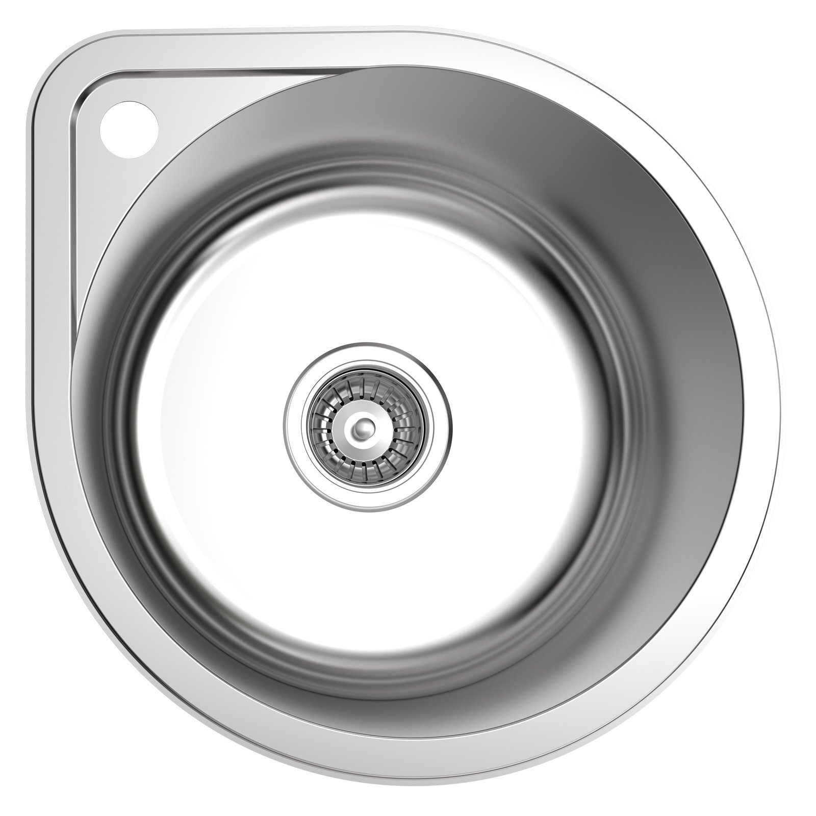 Mondella Resonance Single Bowl Round Sink With Tap Landing - Bunnings ...