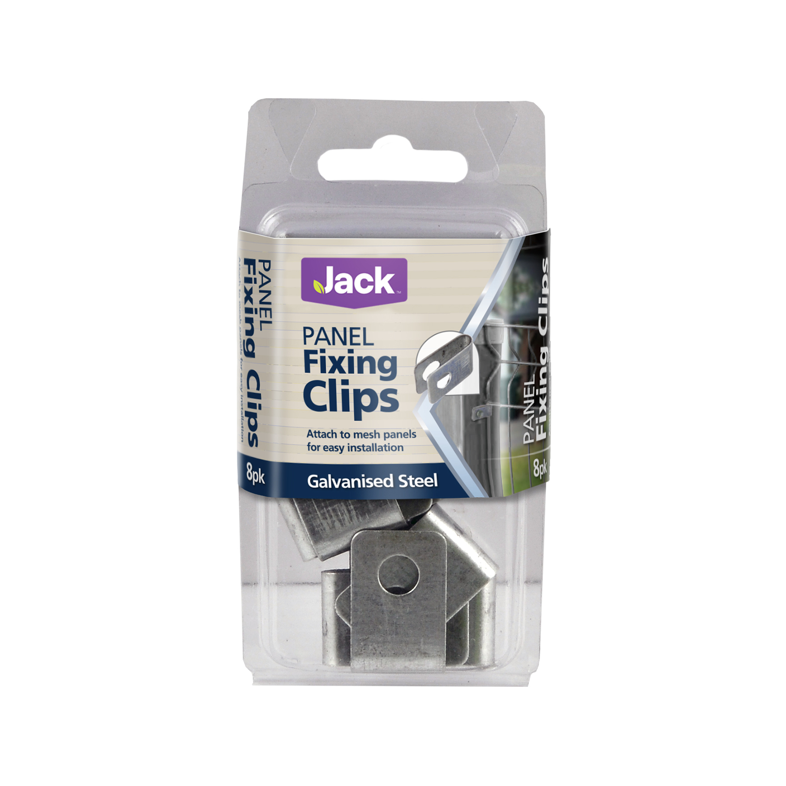 Jack Galvanised Mesh Panel Fixing Clip - 8 Pack - Bunnings Australia