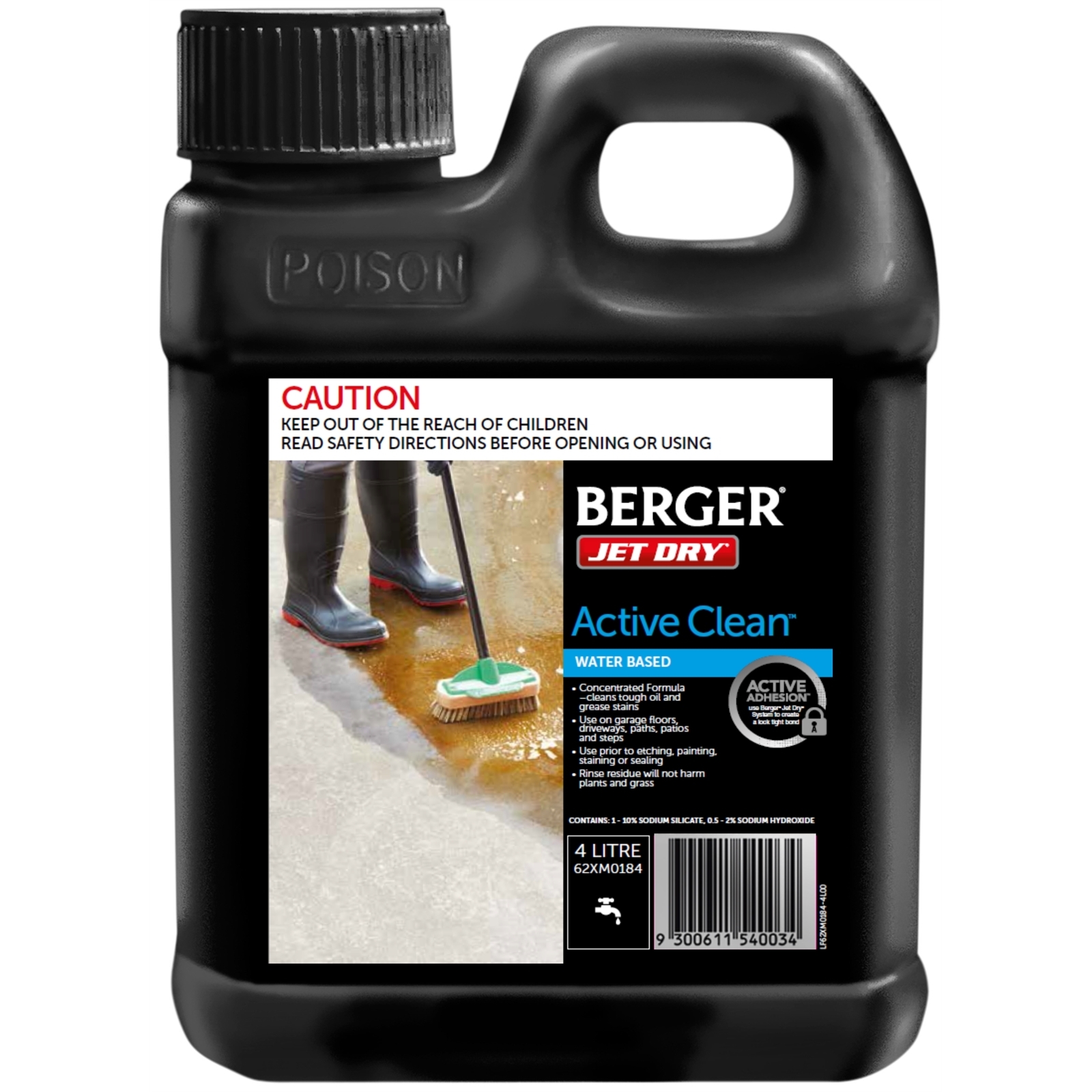 Berger Jet Dry 4L Active Clean - Bunnings Australia